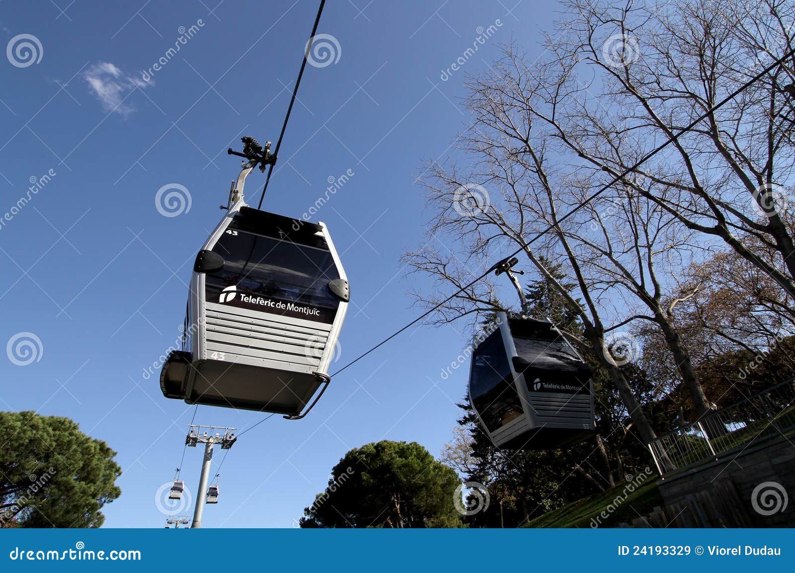 Teleferic de Montjuic editorial stock image. Image of modern - 24193329