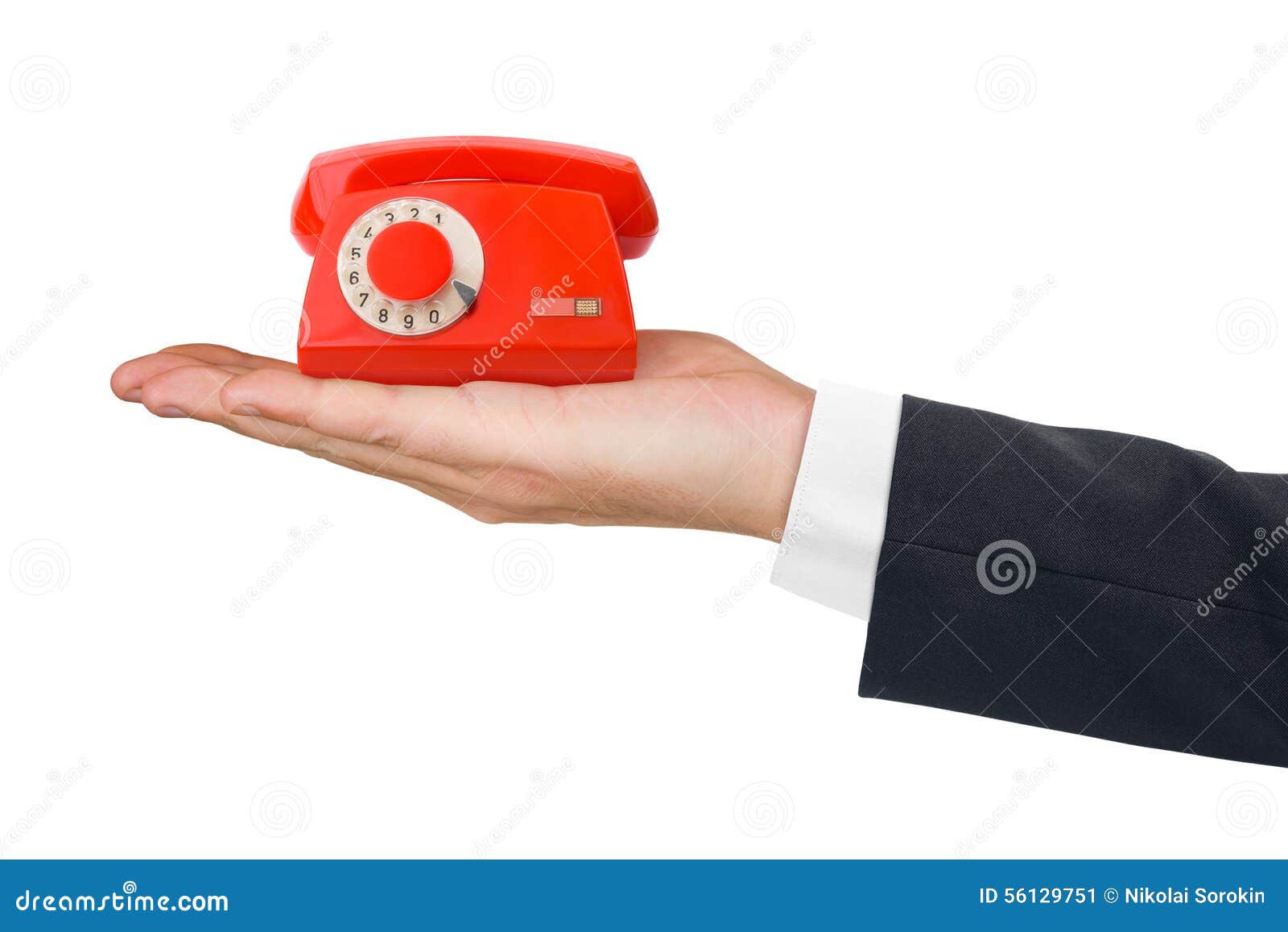 Telefon an Hand stockbild. Bild von diskussion, geschäftsmann - 56129751