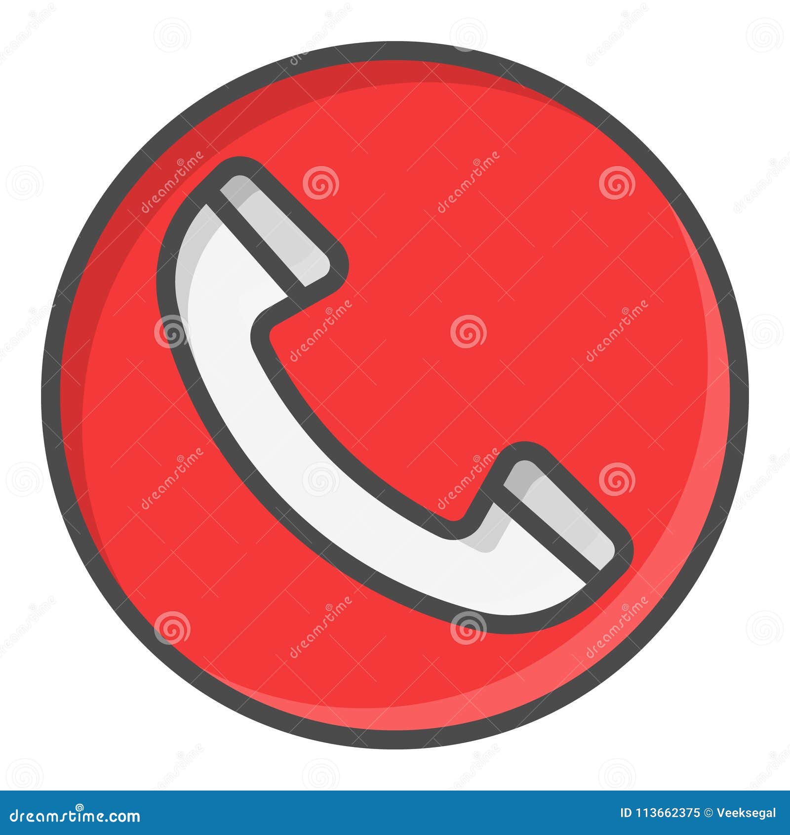 Telefon-rote Anruf-Symbol-Ikone Vektor Abbildung - Illustration von ...