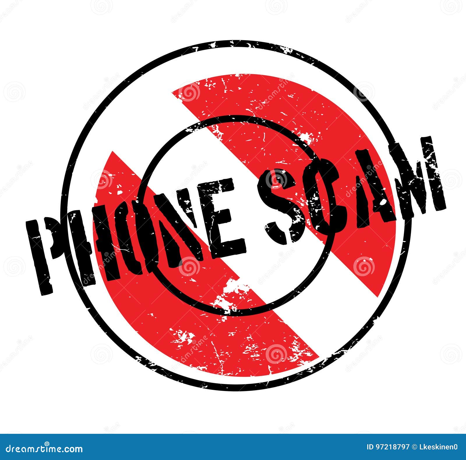 Telefon-Scam-Stempel vektor abbildung. Illustration von vorsichtig ...