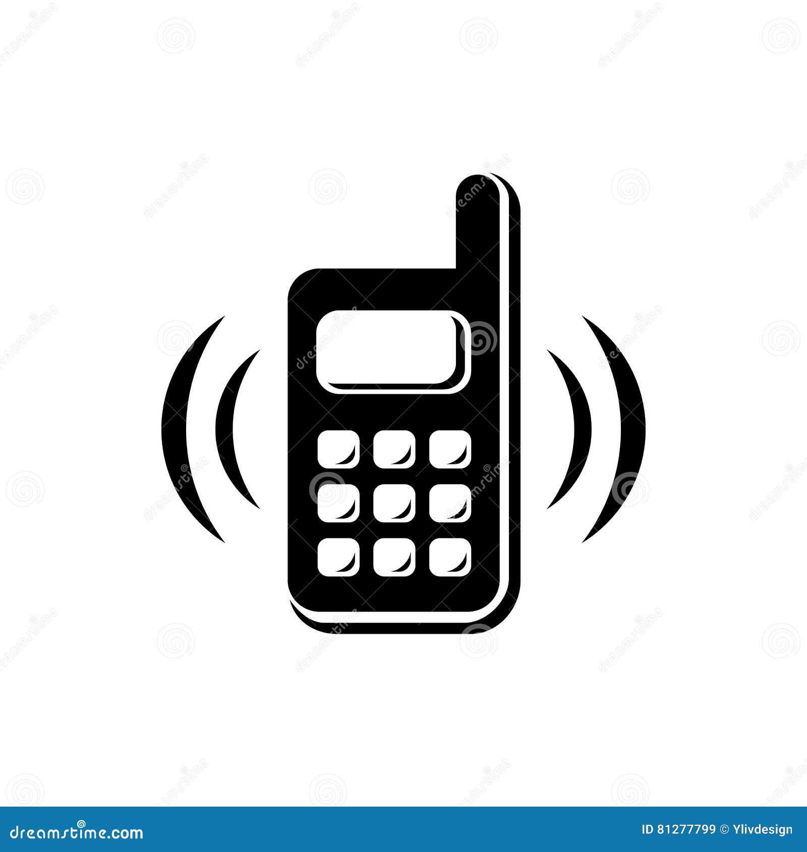 Telefon Schellt Ikone, Einfache Art Vektor Abbildung - Illustration von ...