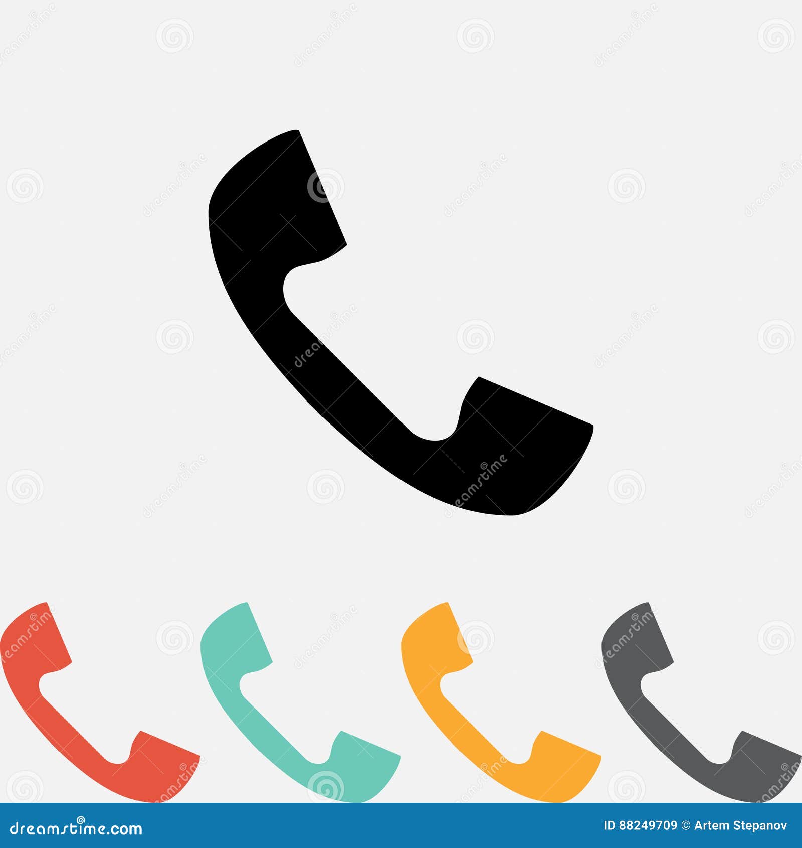 Telefon-Vektor-Ikone Lokalisiert Vektor Abbildung - Illustration von ...