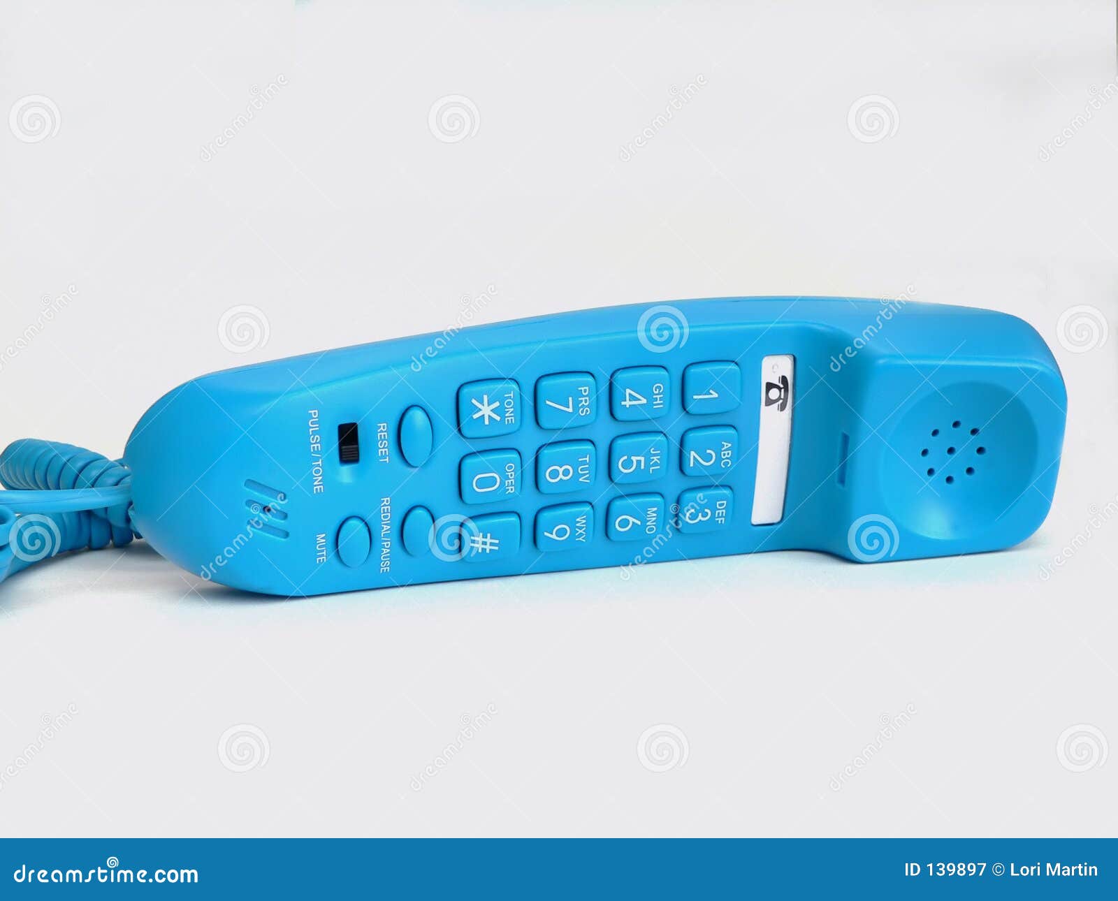 Telefone azul imagem de stock. Imagem de isolado, telemarketing - 139897