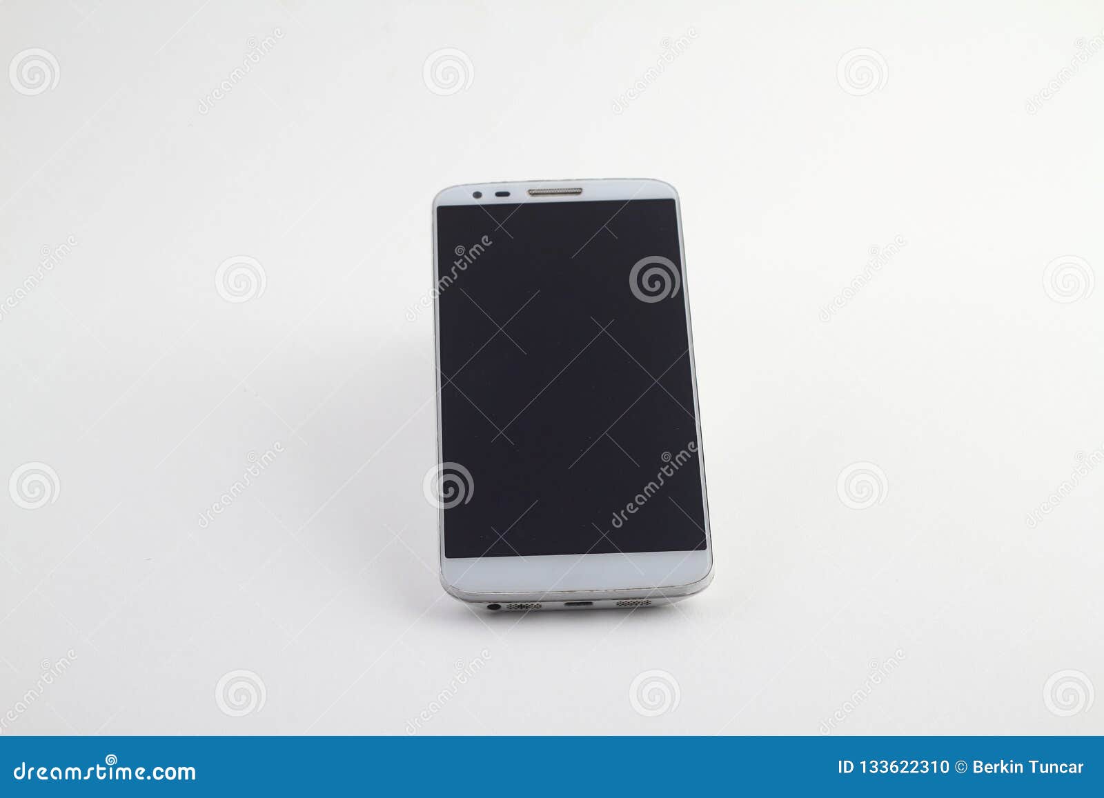 Telefone Celular Branco Isolado No Fundo Branco Foto de Stock - Imagem ...