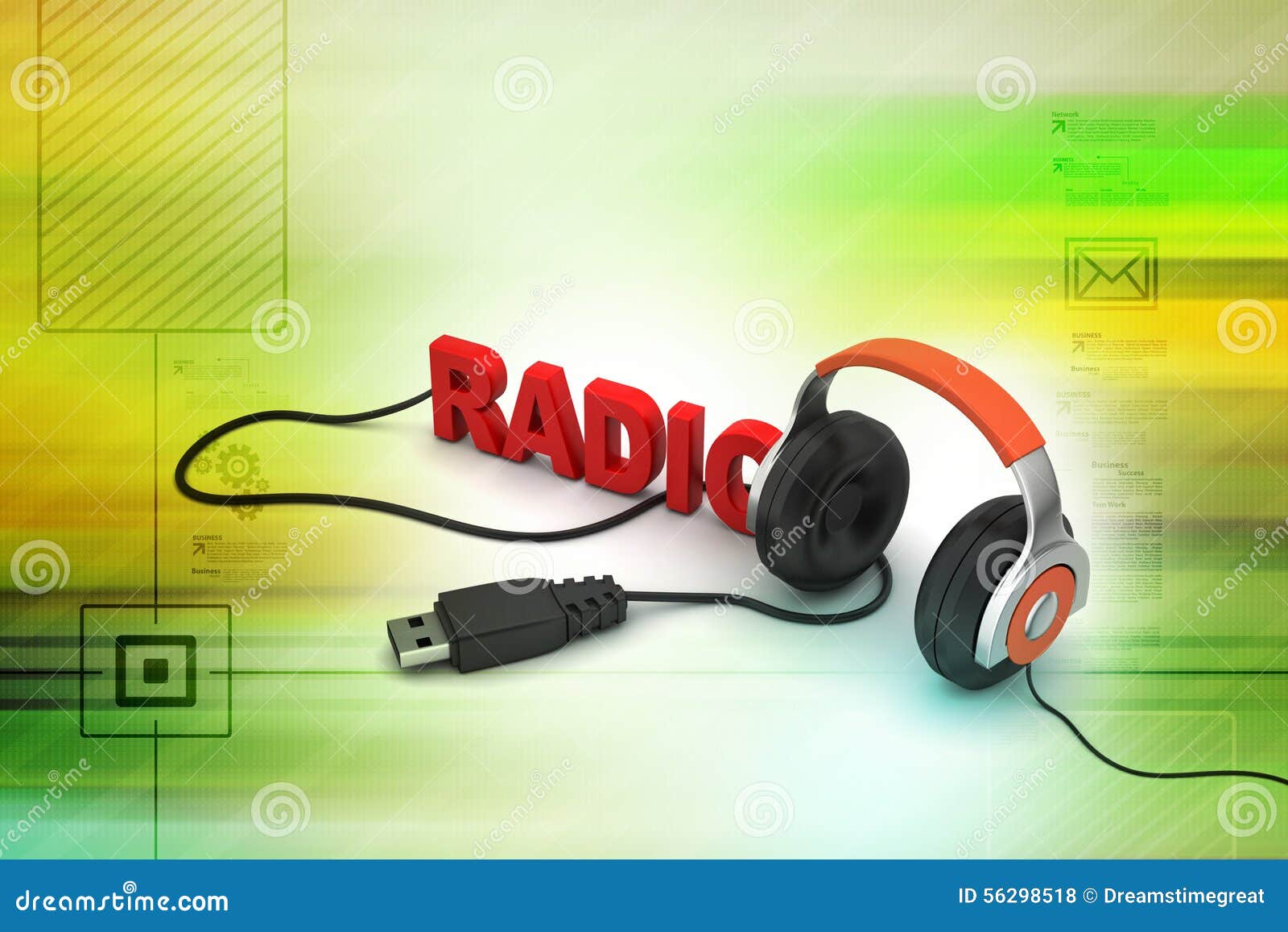 Telefone Principal Com Texto De Rádio Ilustração Stock - Ilustração de ...