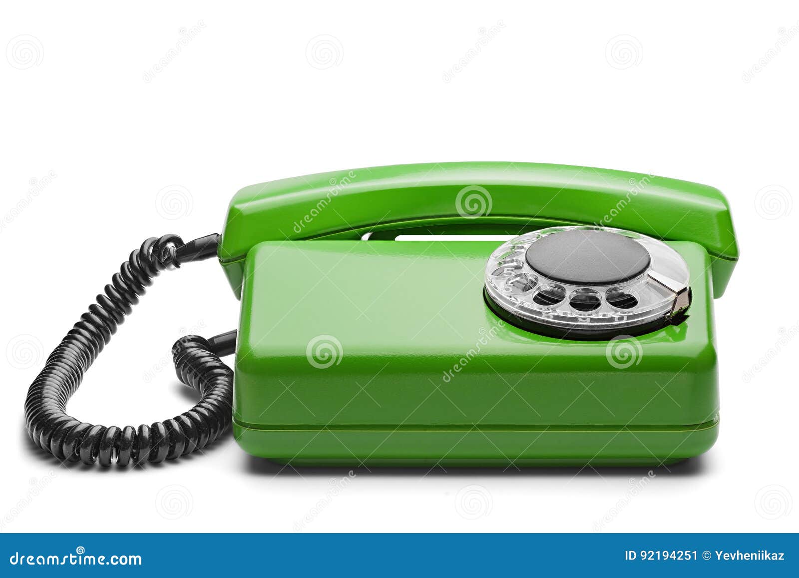 Telefone Verde Da Linha Terrestre Em Um Fundo Branco Isolado Imagem de ...