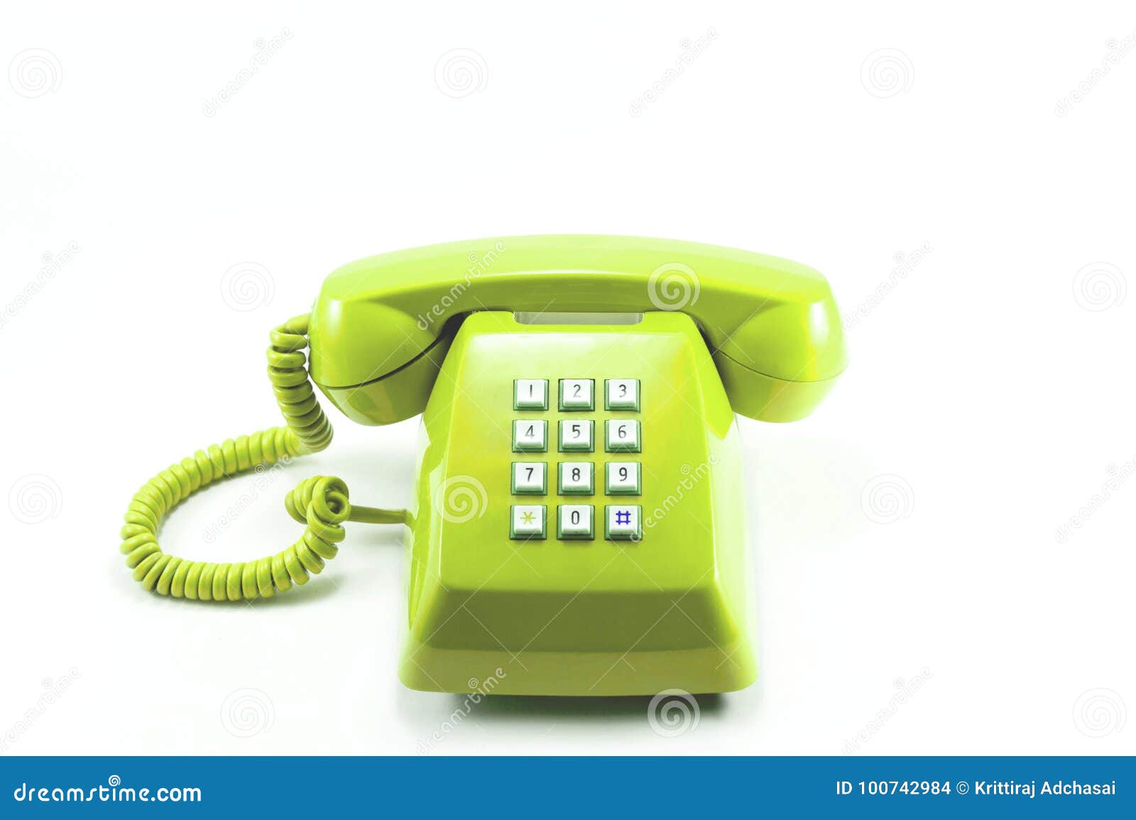Telefone verde do vintage foto de stock. Imagem de espera - 100742984