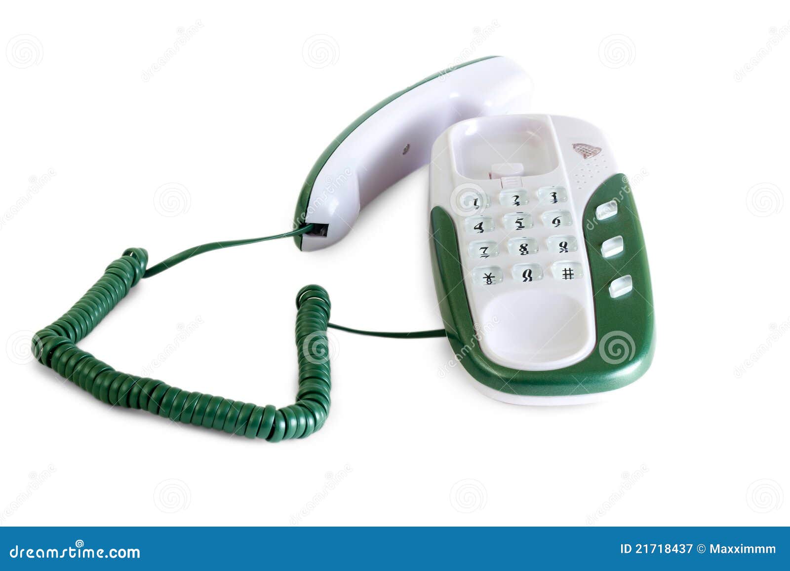 Telefone Verde Isolado No Fundo Branco Imagem de Stock - Imagem de ...