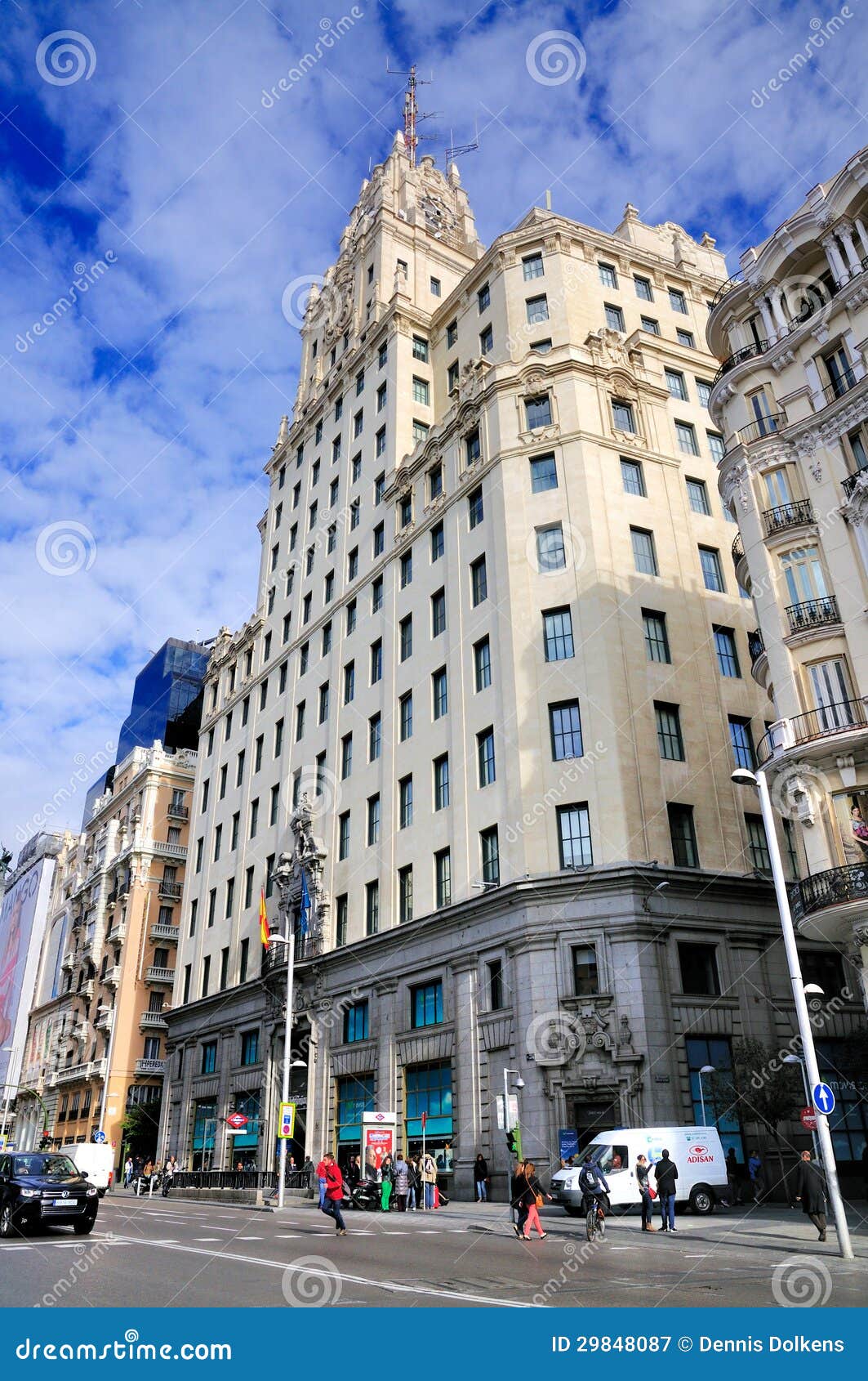Telefonica Building in Downtown Madrid Editorial Photography - Image of ...