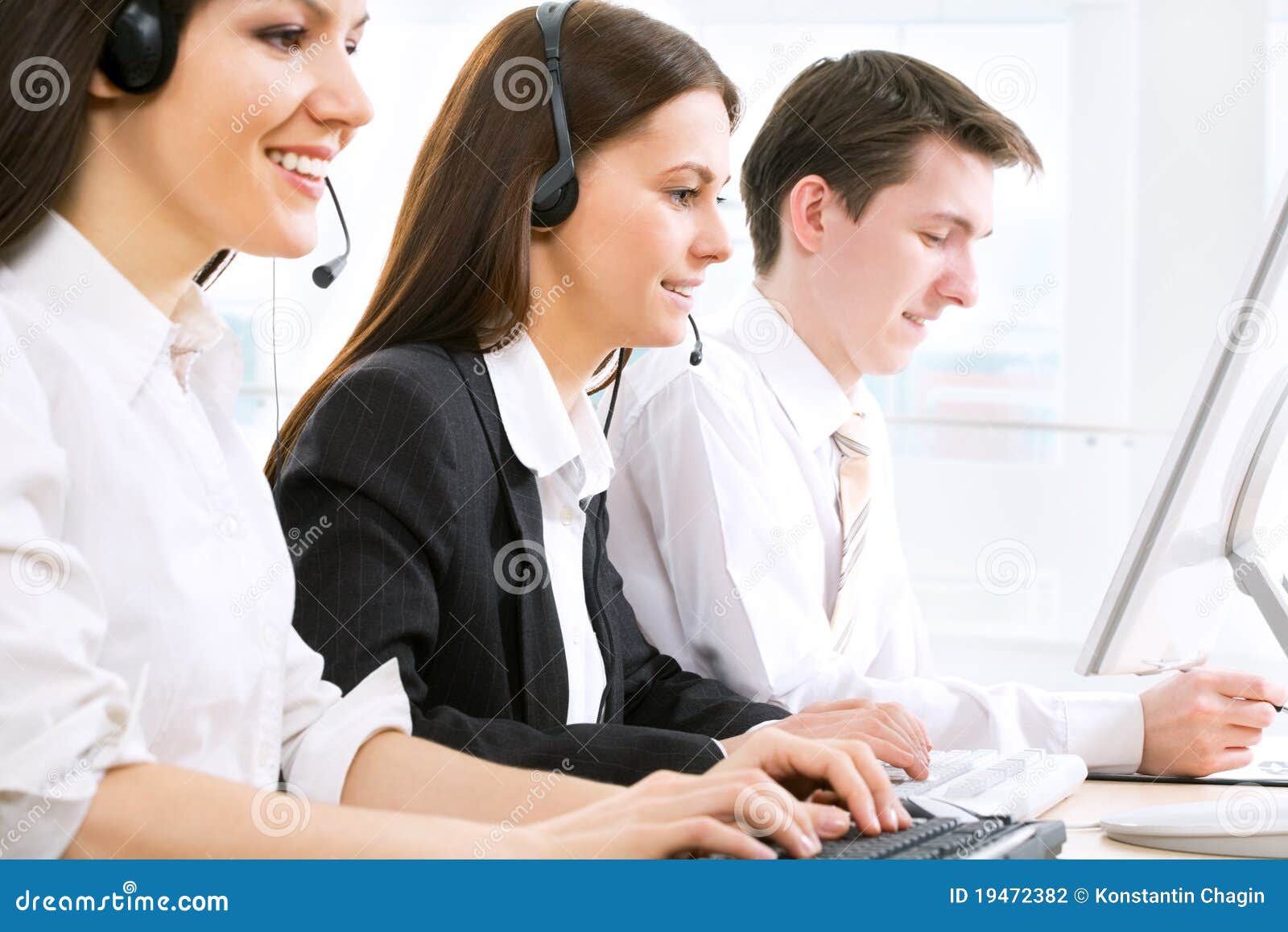 Telefonistas foto de archivo. Imagen de recepcionista - 19472382
