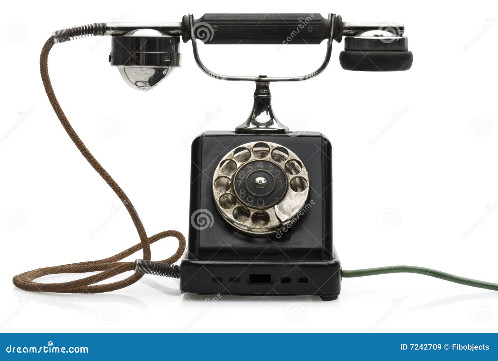 Telefono antico immagine stock. Immagine di cavo, comunicazione - 7242709