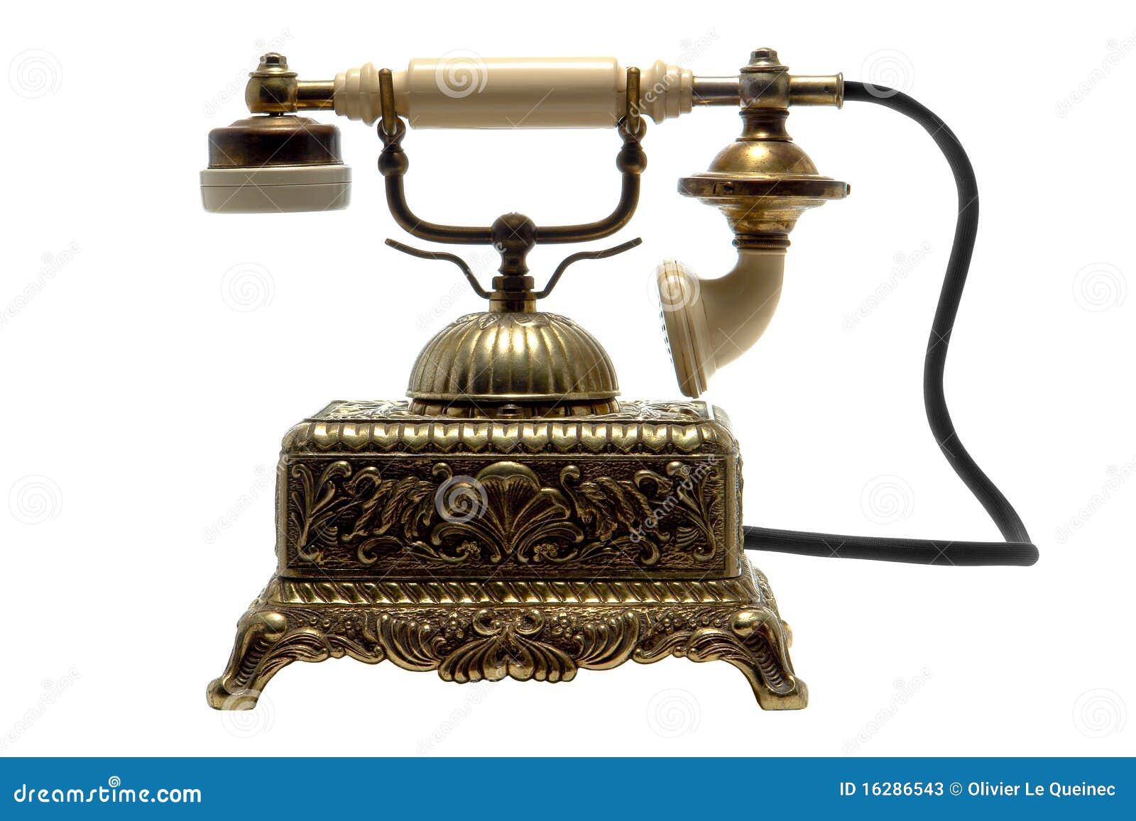 Telefono D'ottone Antico Della Culla Immagine Stock - Immagine di culla ...