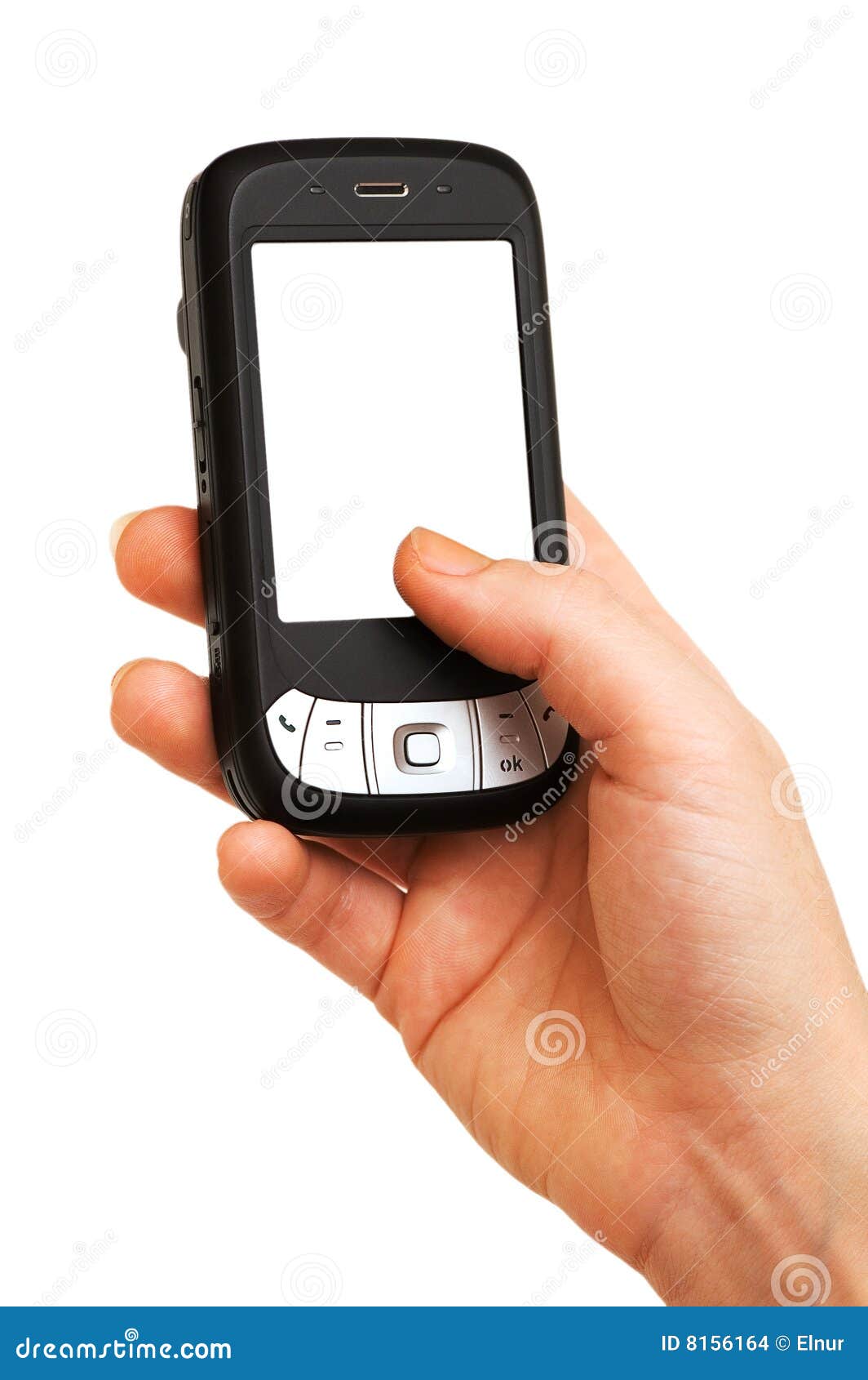 Telefono Mobile Con Lo Schermo in Bianco Fotografia Stock - Immagine di ...