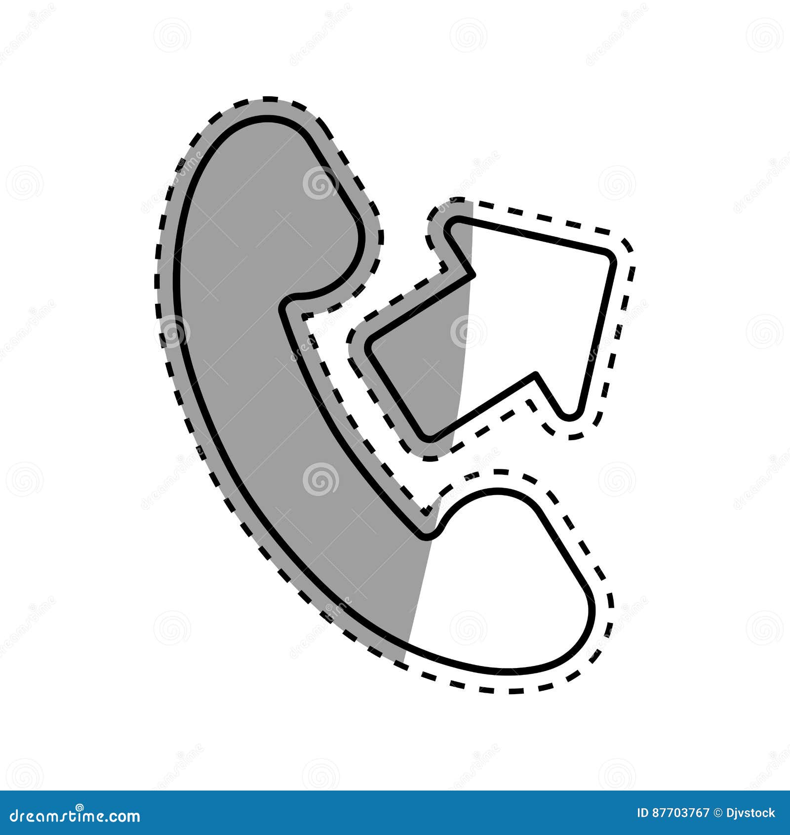 Telefoon Communicatie Symbool Stock Illustratie - Illustration of ...