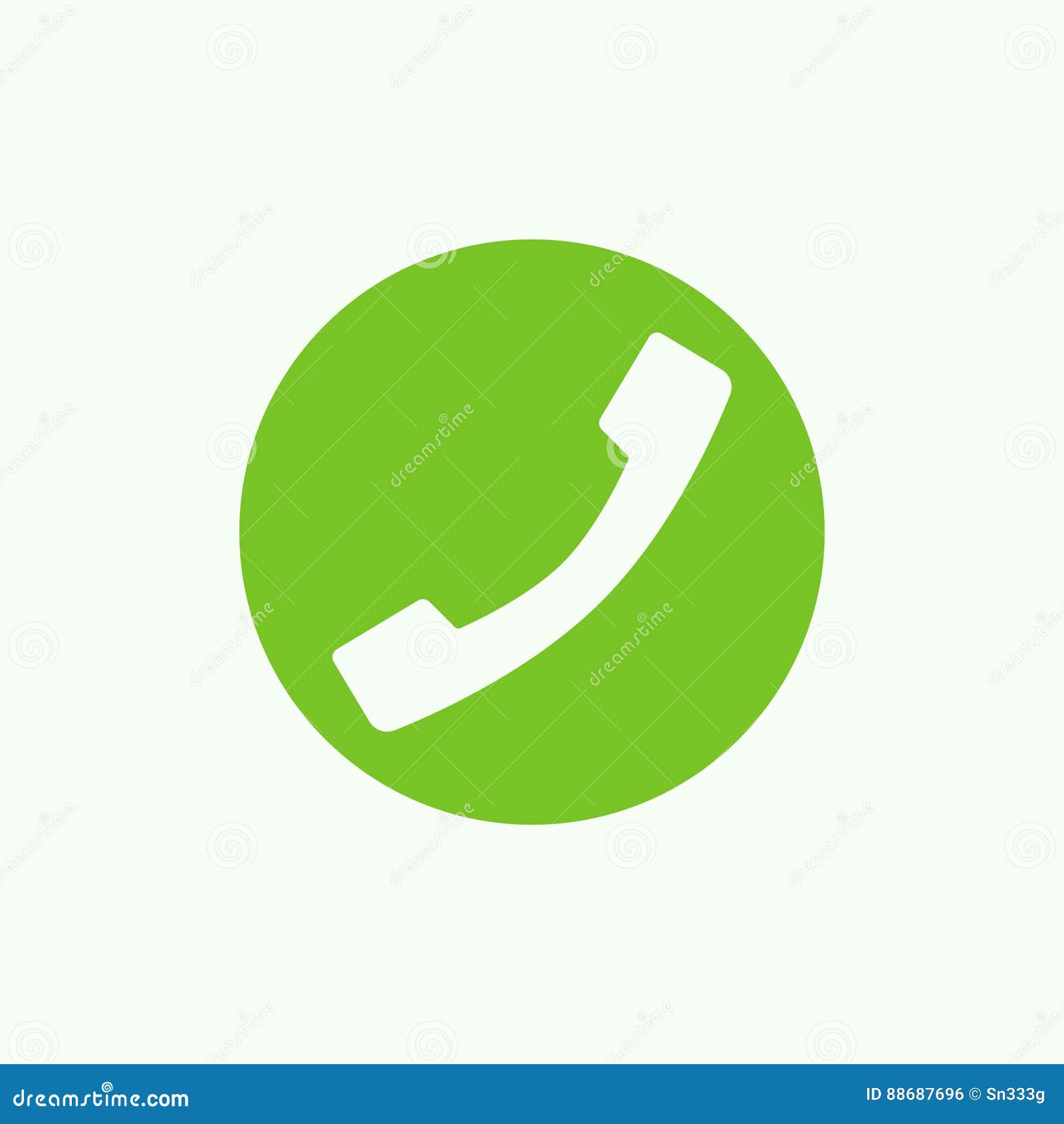 Telefoon groen pictogram vector illustratie. Illustration of vlak ...