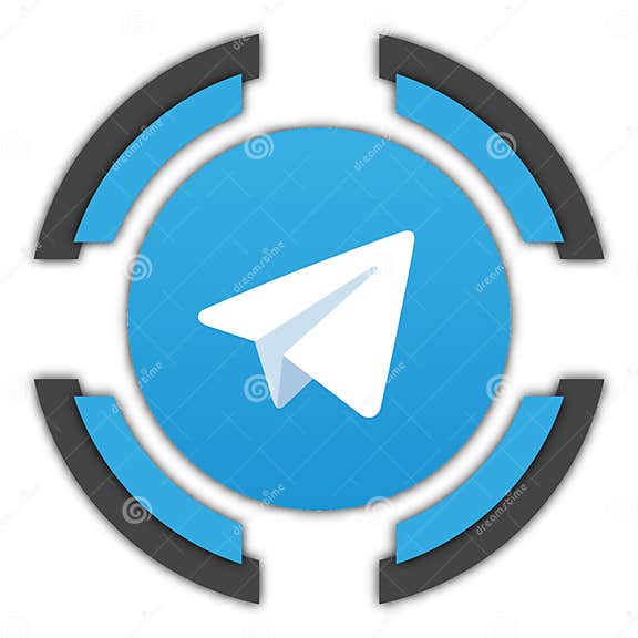 Telegram button editorial image. Illustration of button - 142417625