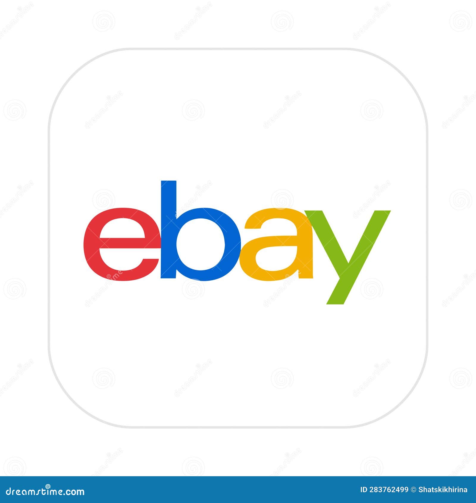 Ebay App Icon. Popular Shopping Application Editorial Stock Image ...