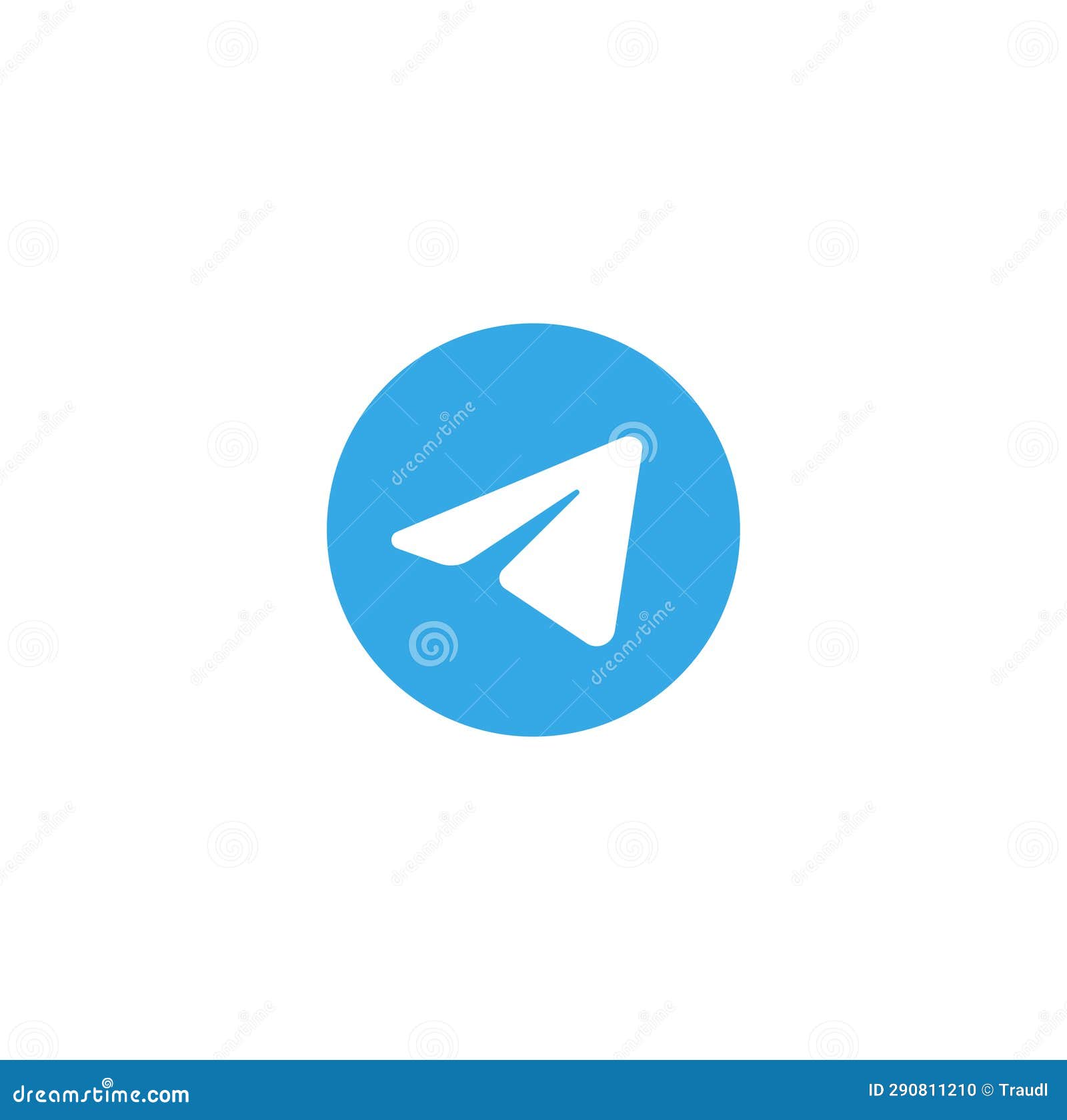 Telegram Icon Design for Chat App for Smartphones. Vector Illustration ...