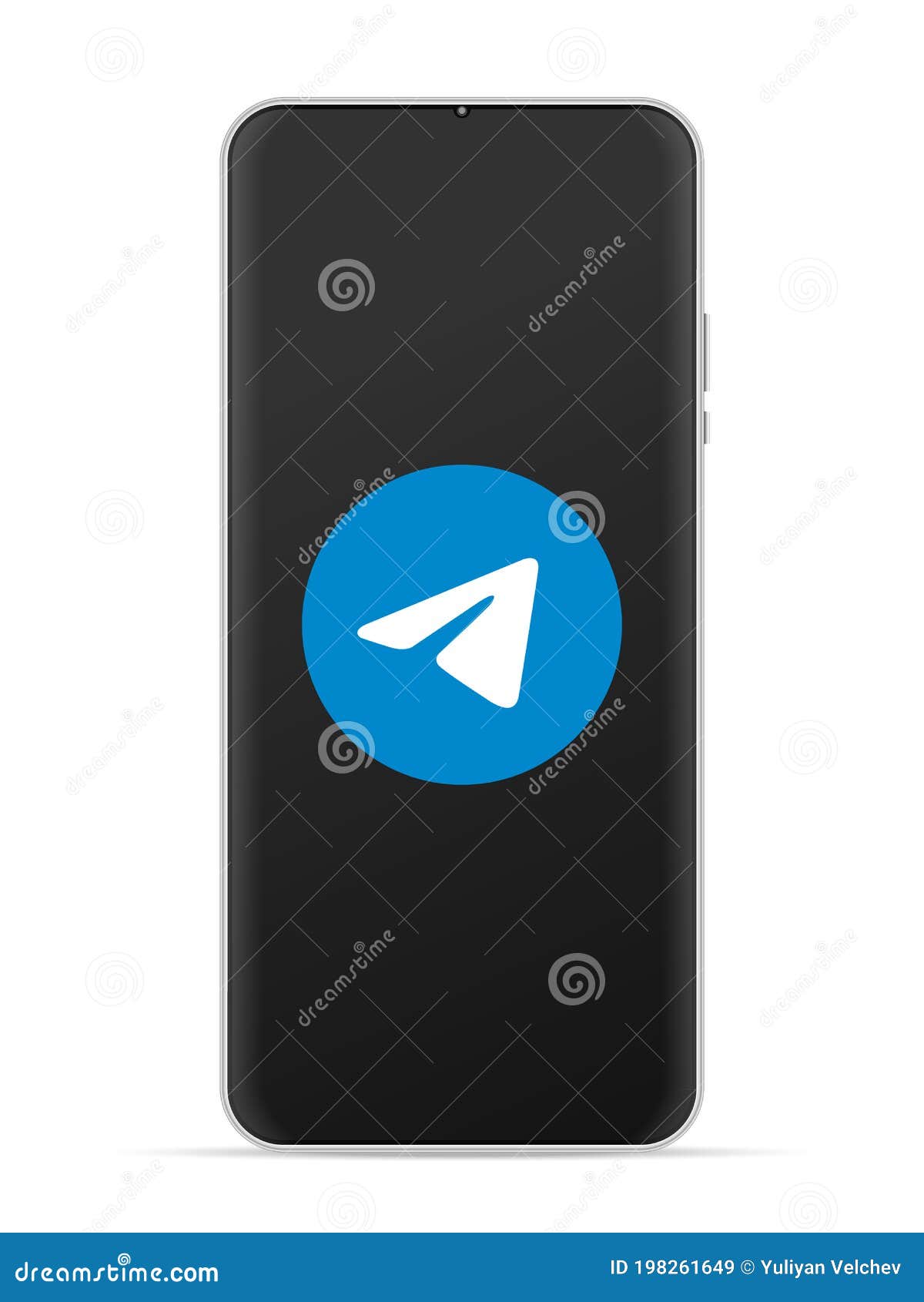 Telegram Logo Spotlighted On Black Background Editorial Image ...