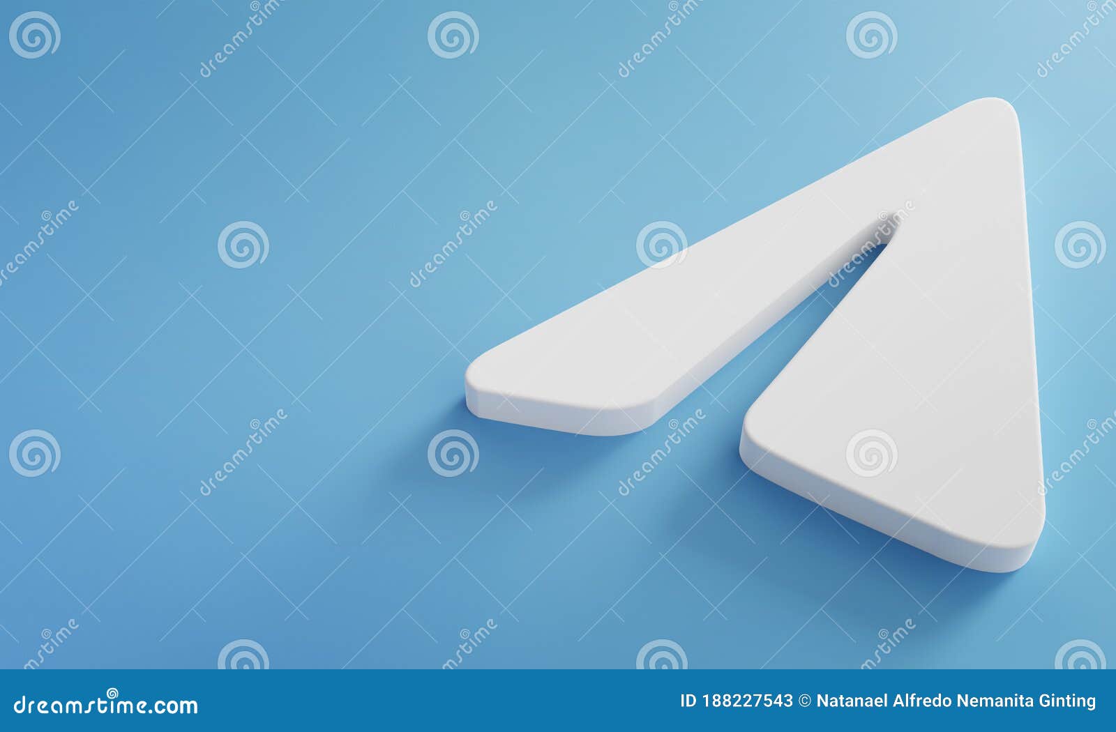 Telegram Logo Minimal Simple Design Template. Copy Space 3D Editorial ...