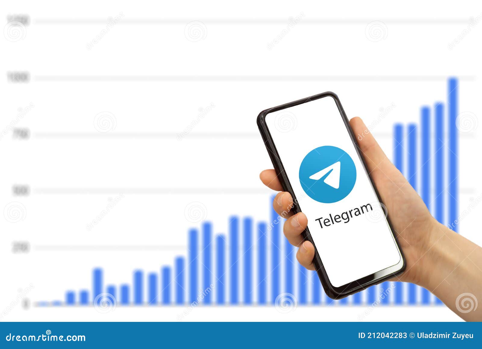 Telegram Messenger App. Smartphone with Telegram Messenger Application ...