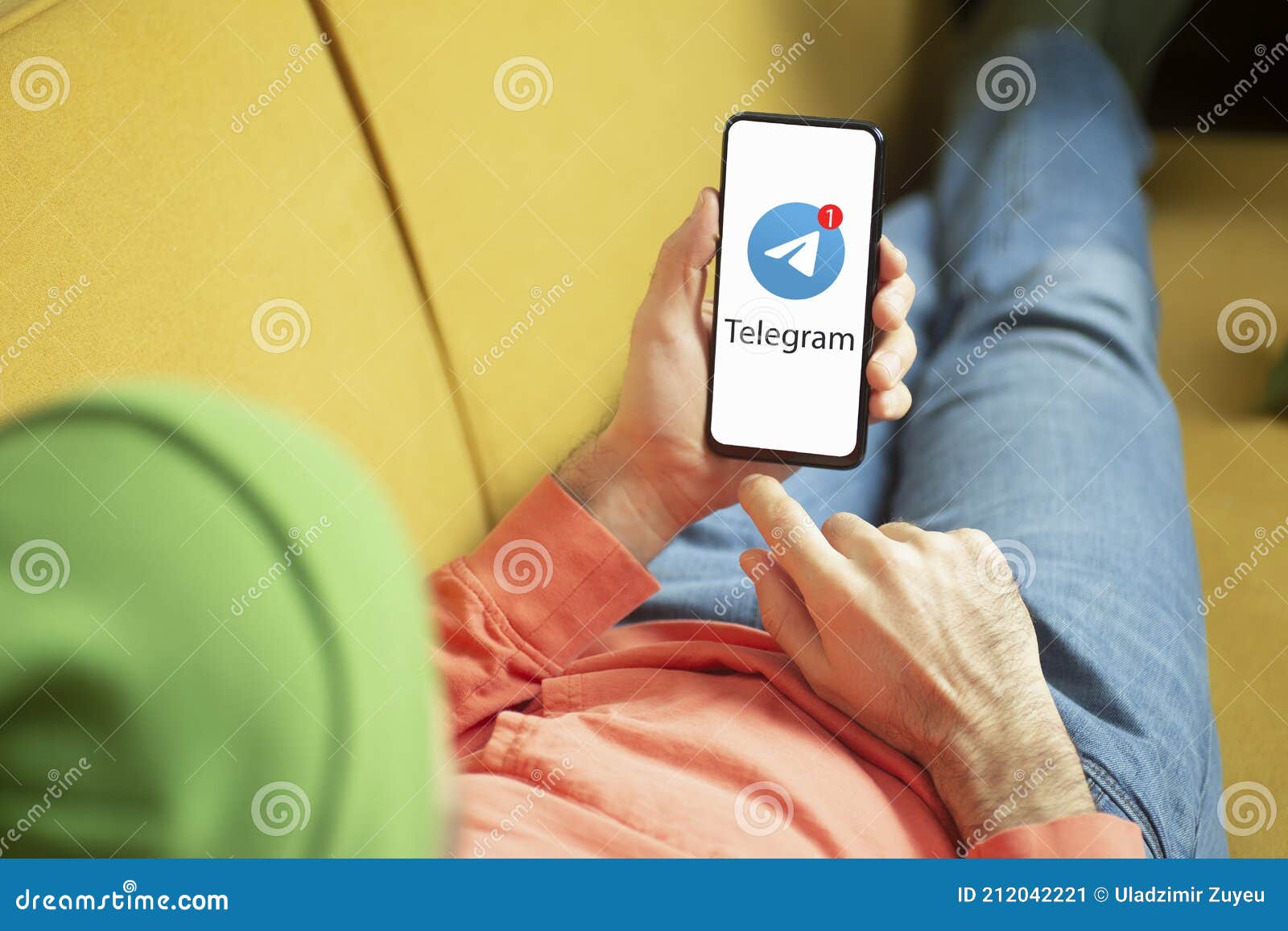 Telegram Messenger App. Smartphone with Telegram Messenger Application ...