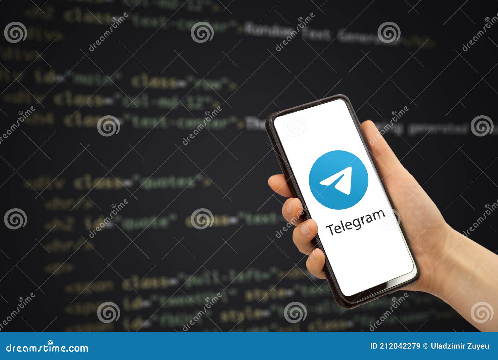 Telegram Messenger App. Smartphone with Telegram Messenger Application ...