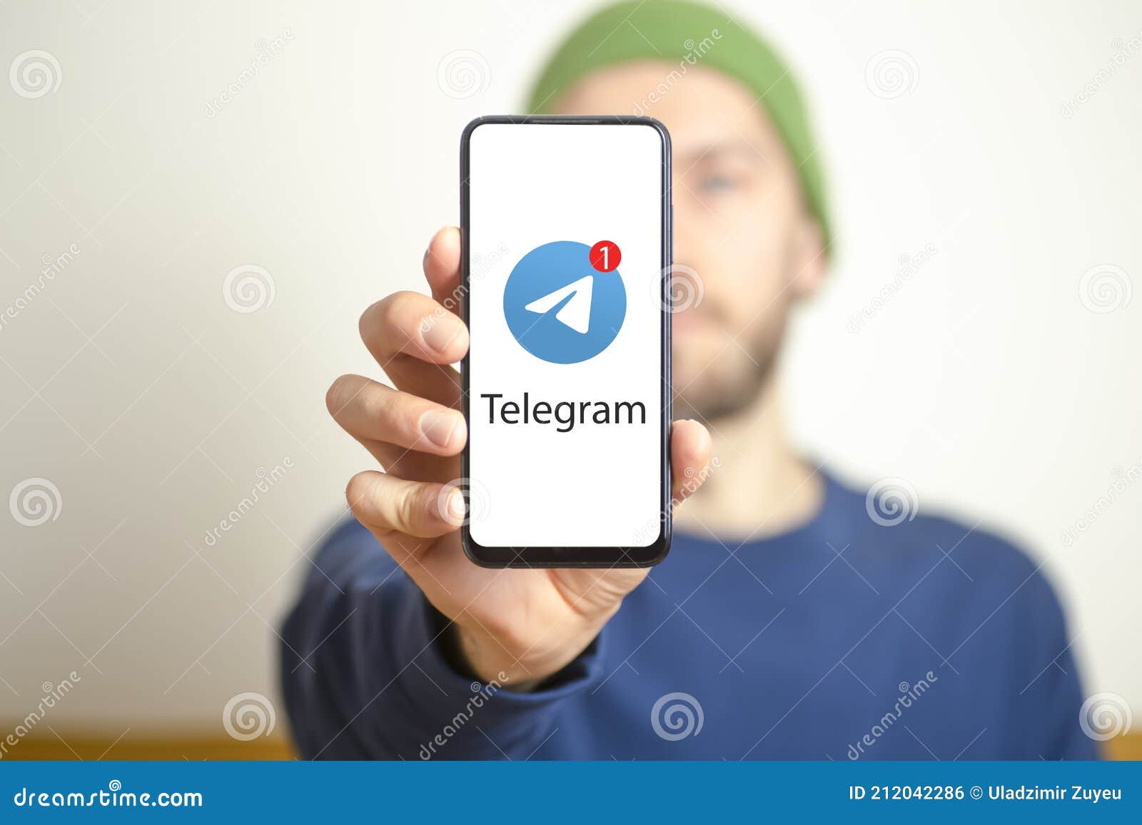 Telegram Messenger App. Smartphone with Telegram Messenger Application ...