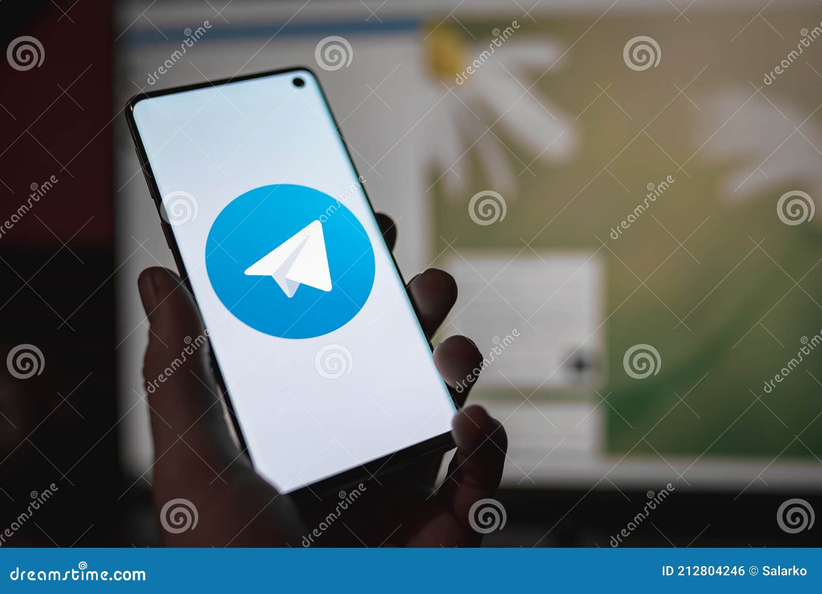 Telegram Messenger Chat App Logo on Smartphone Editorial Photo - Image ...
