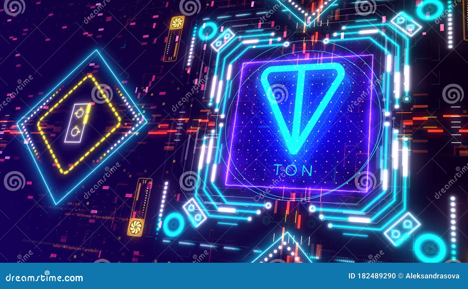 Telegram Open Network Concept. Technology and Business Sign on Digital ...