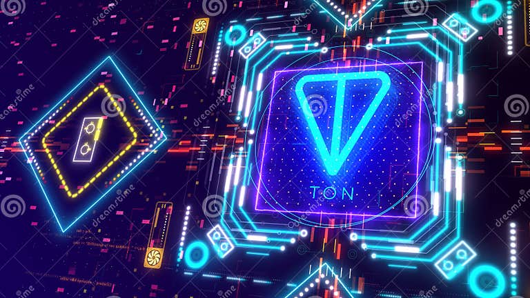 Telegram Open Network Concept. Technology and Business Sign on Digital ...