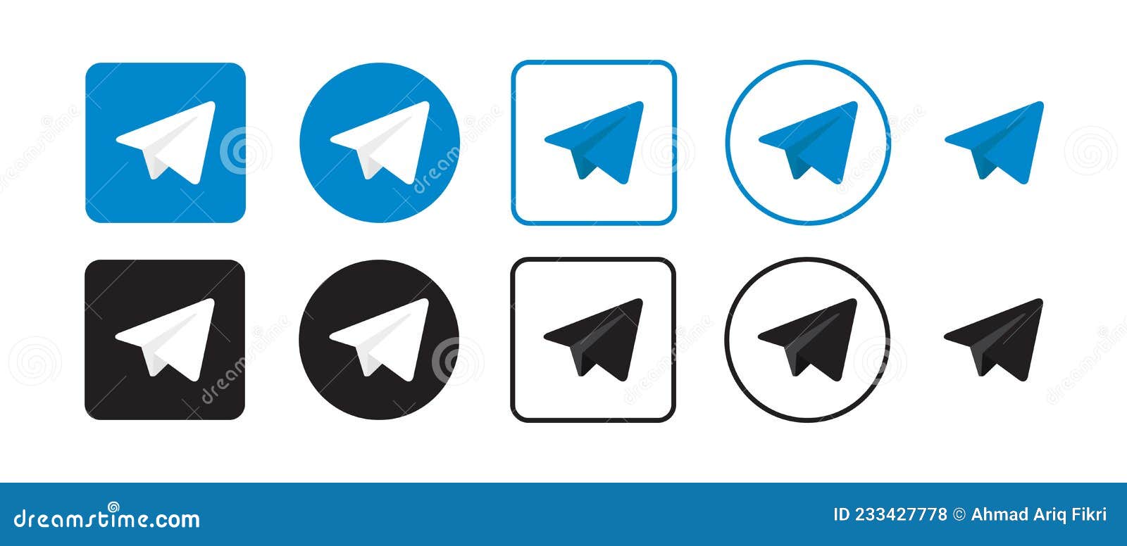 Telegram Vector Logo Icon Set. Vector Illustration Editorial Stock ...