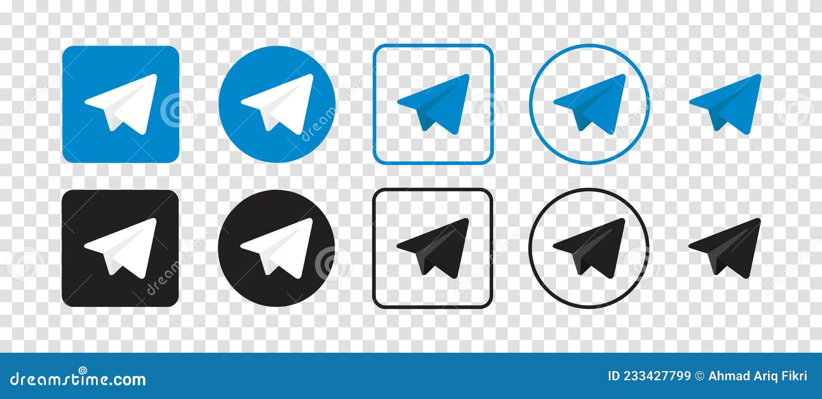 Telegram Vector Logo Icon Set. Vector Illustration Editorial Stock ...