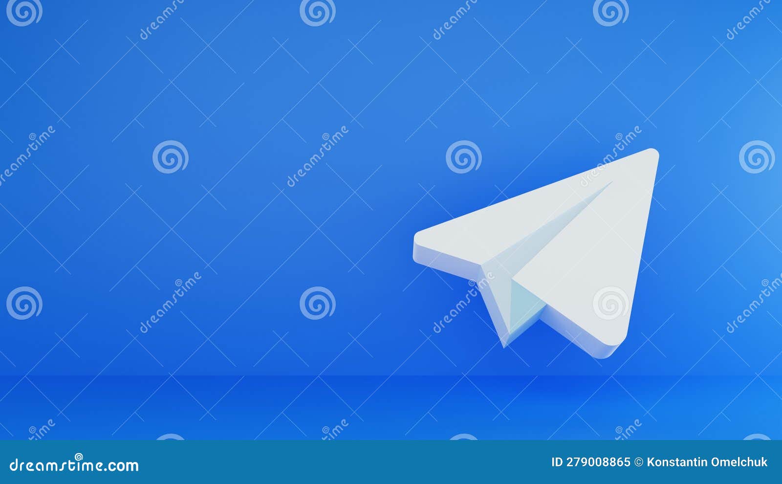 3d Render of Telegram White Logo on a Blue Background Editorial Image ...