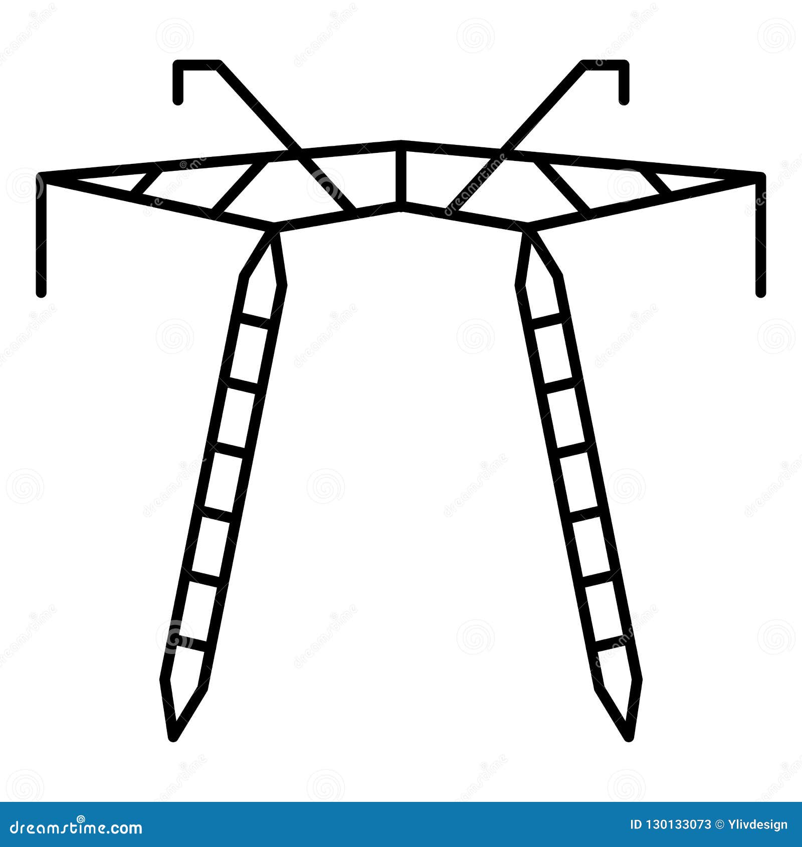 Telegraph Electric Tower Icon, Outline Style Stock Vector ...