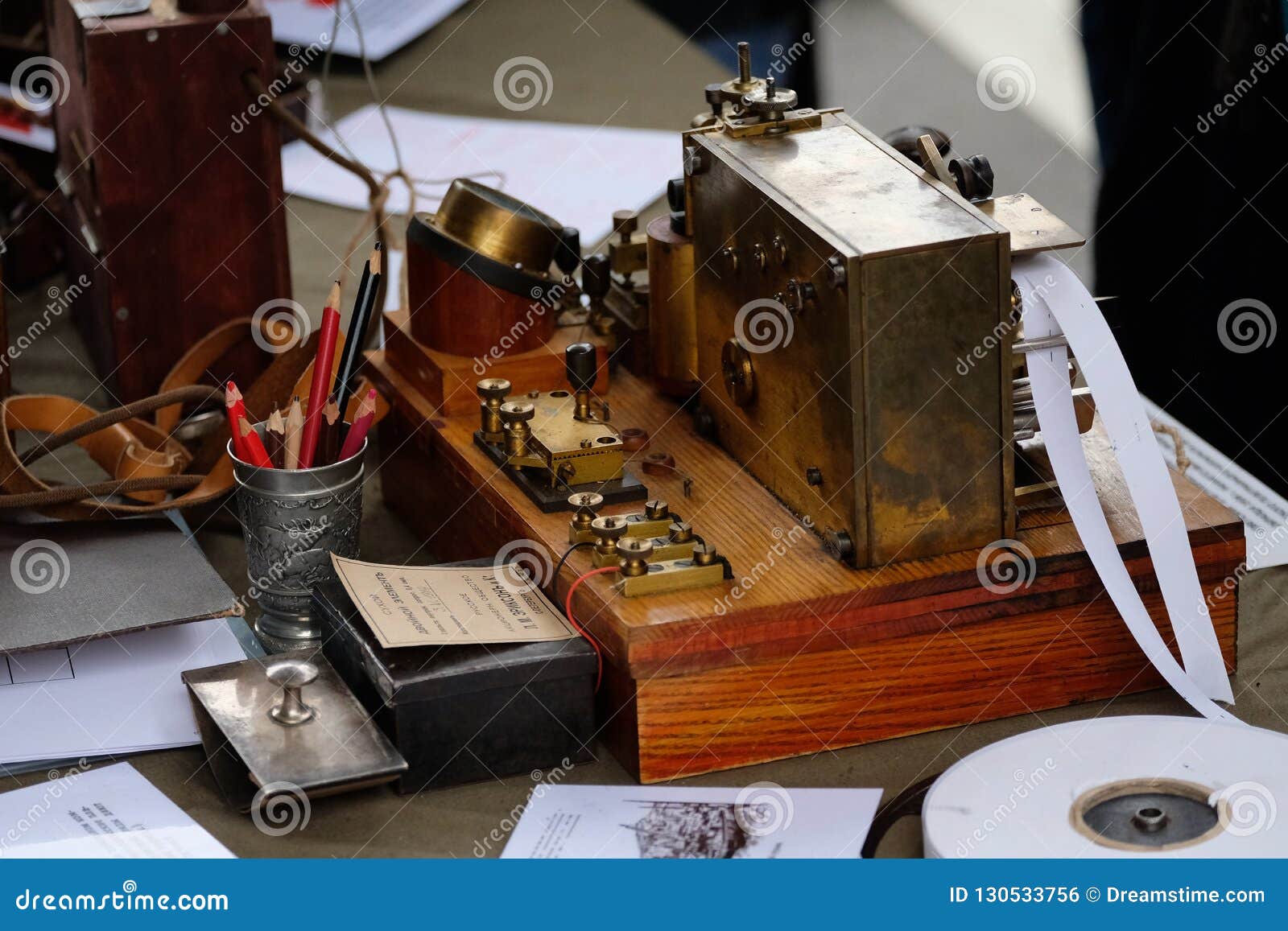Telegraph of the First World War Stock Photo - Image of ancient ...