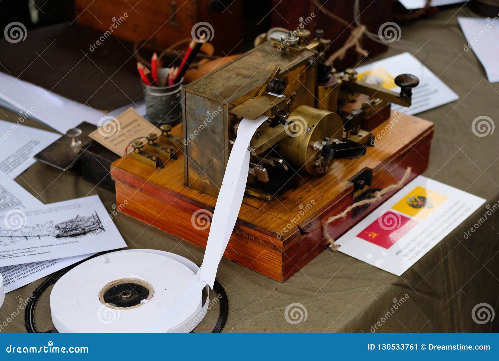Telegraph of the First World War Stock Image - Image of telegraph ...