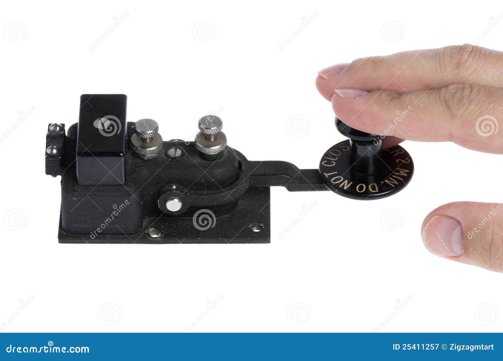 Telegraph Key with Hand Operating it Stock Image - Image of code ...
