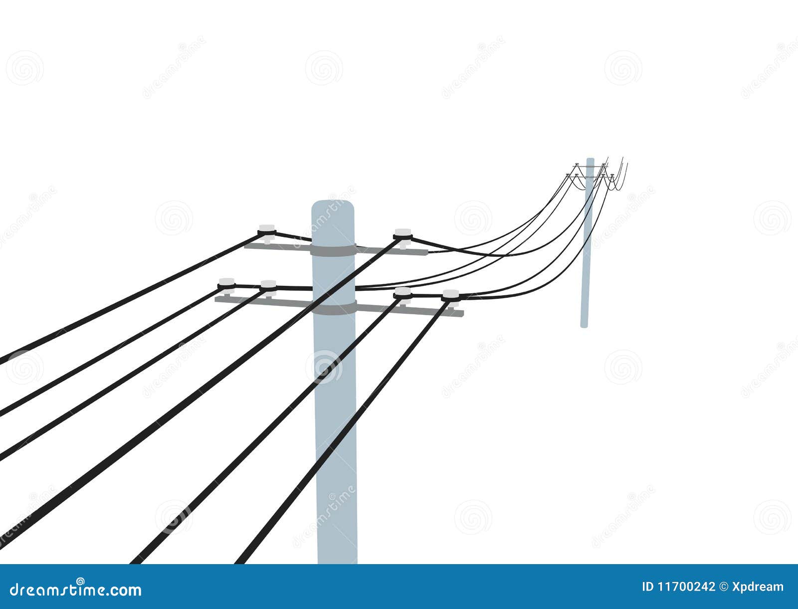 Telegraph Pole Birds Cartoon Vector | CartoonDealer.com #114477141