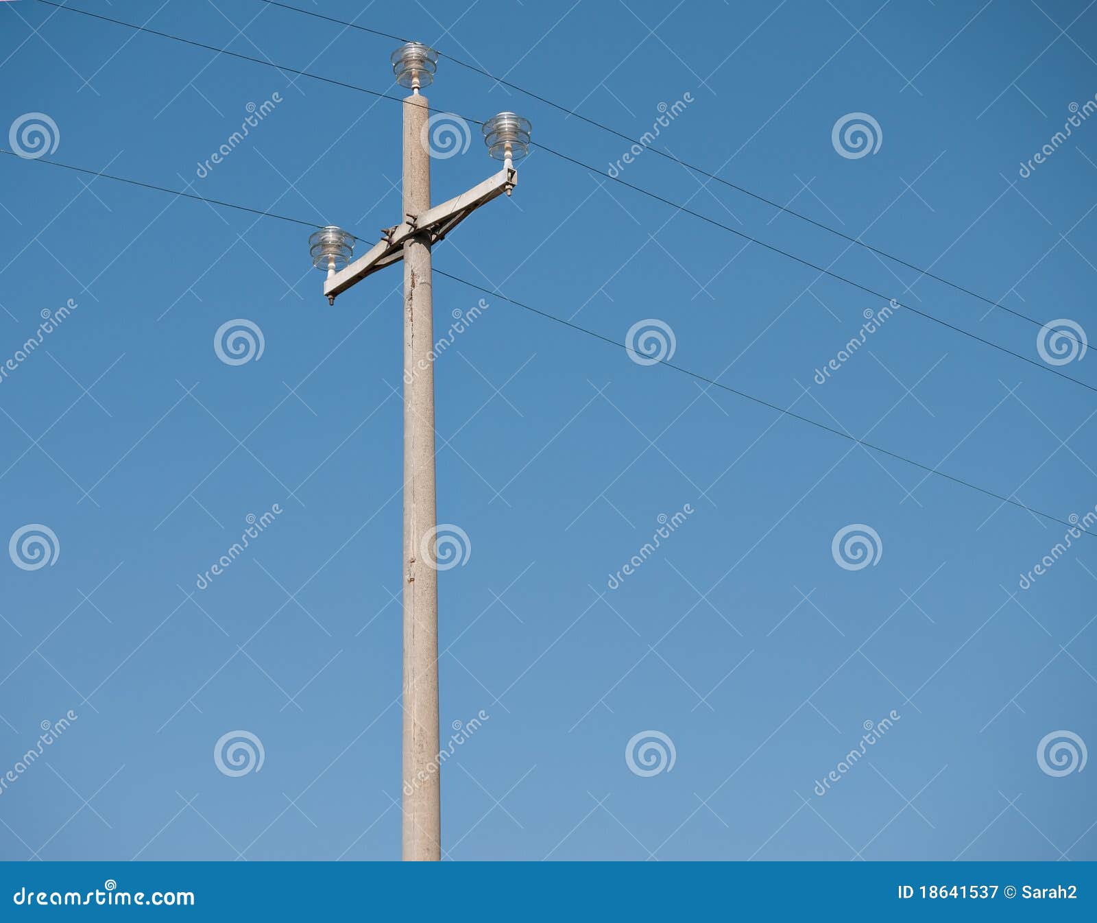 Telegraph pole with sky stock image. Image of electricity - 18641537