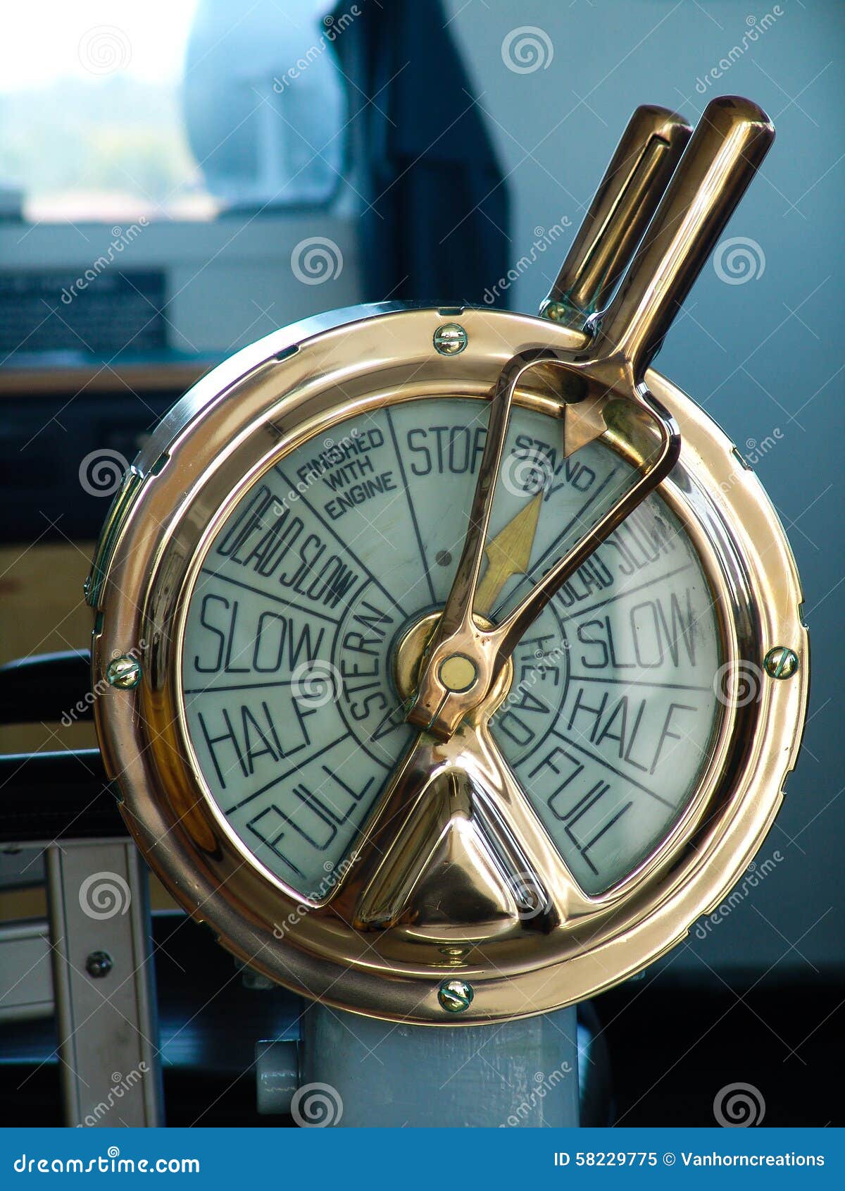 Telegraph for Ship Engine Control Stock Image - Image of boat, handle ...