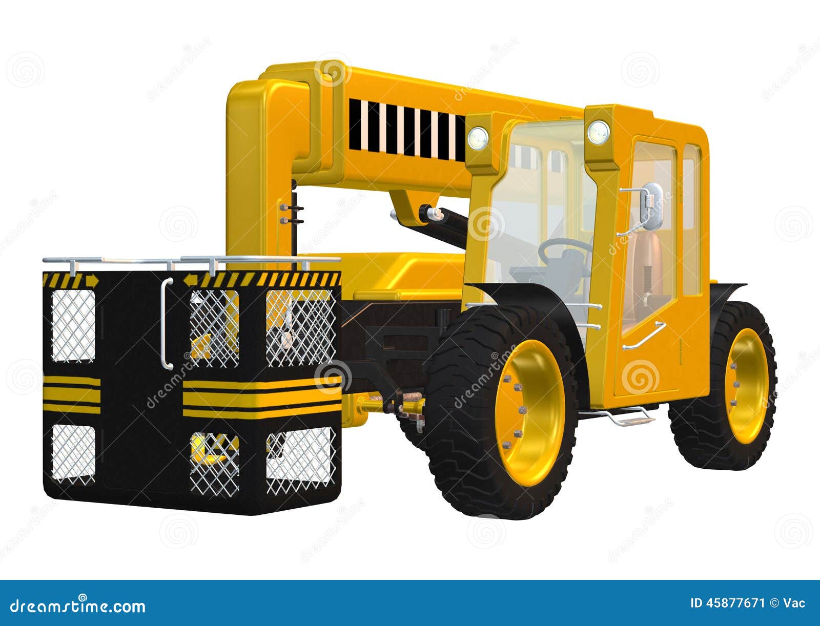 Telehandler Cartoon Vector | CartoonDealer.com #75969999