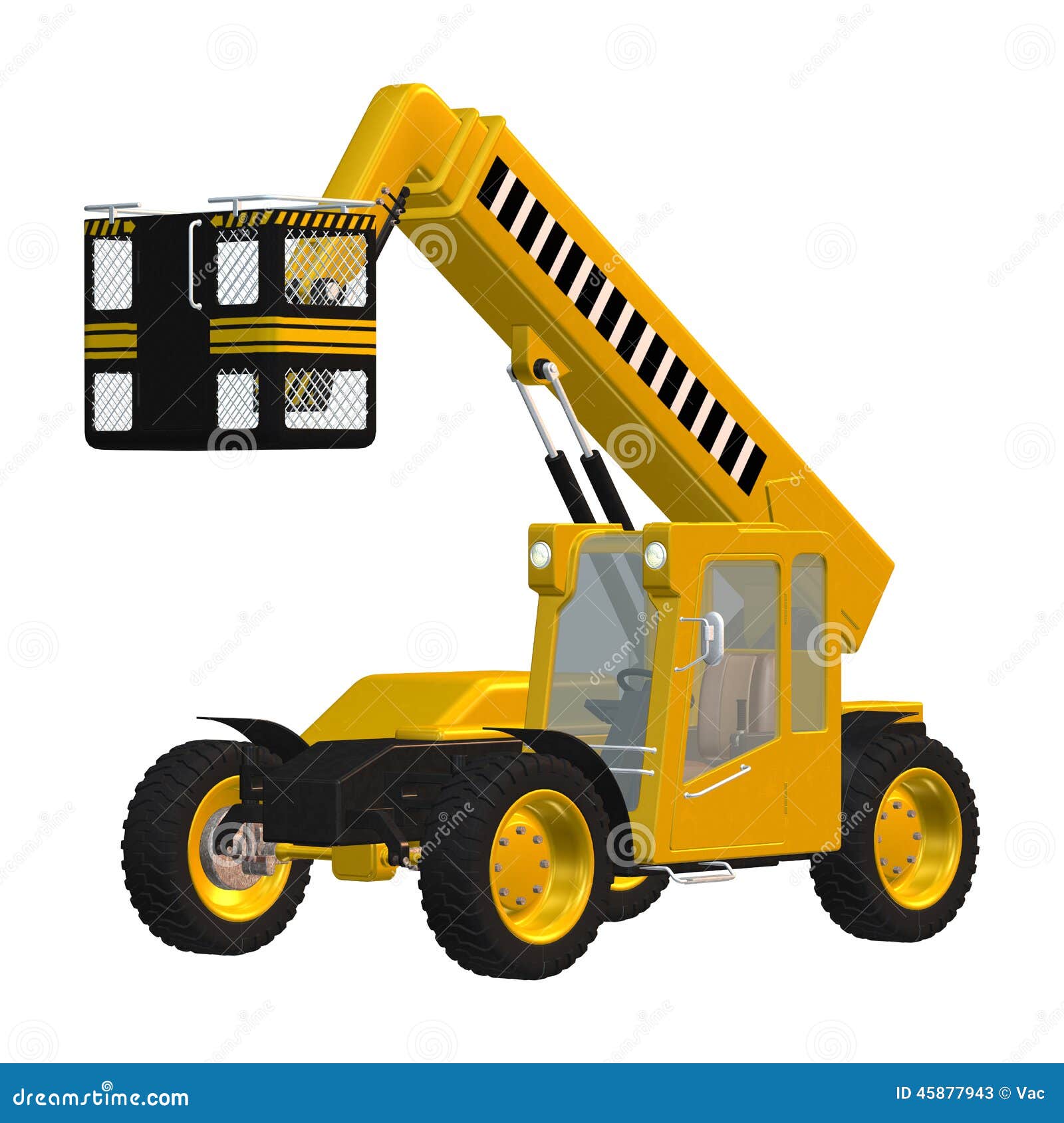 Telehandler stock illustration. Illustration of industrial - 45877943