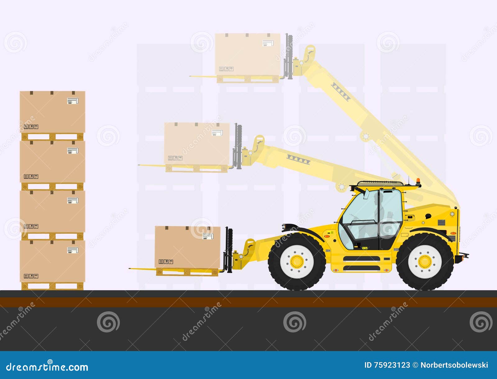 Telehandler Stock Illustrations – 78 Telehandler Stock Illustrations ...
