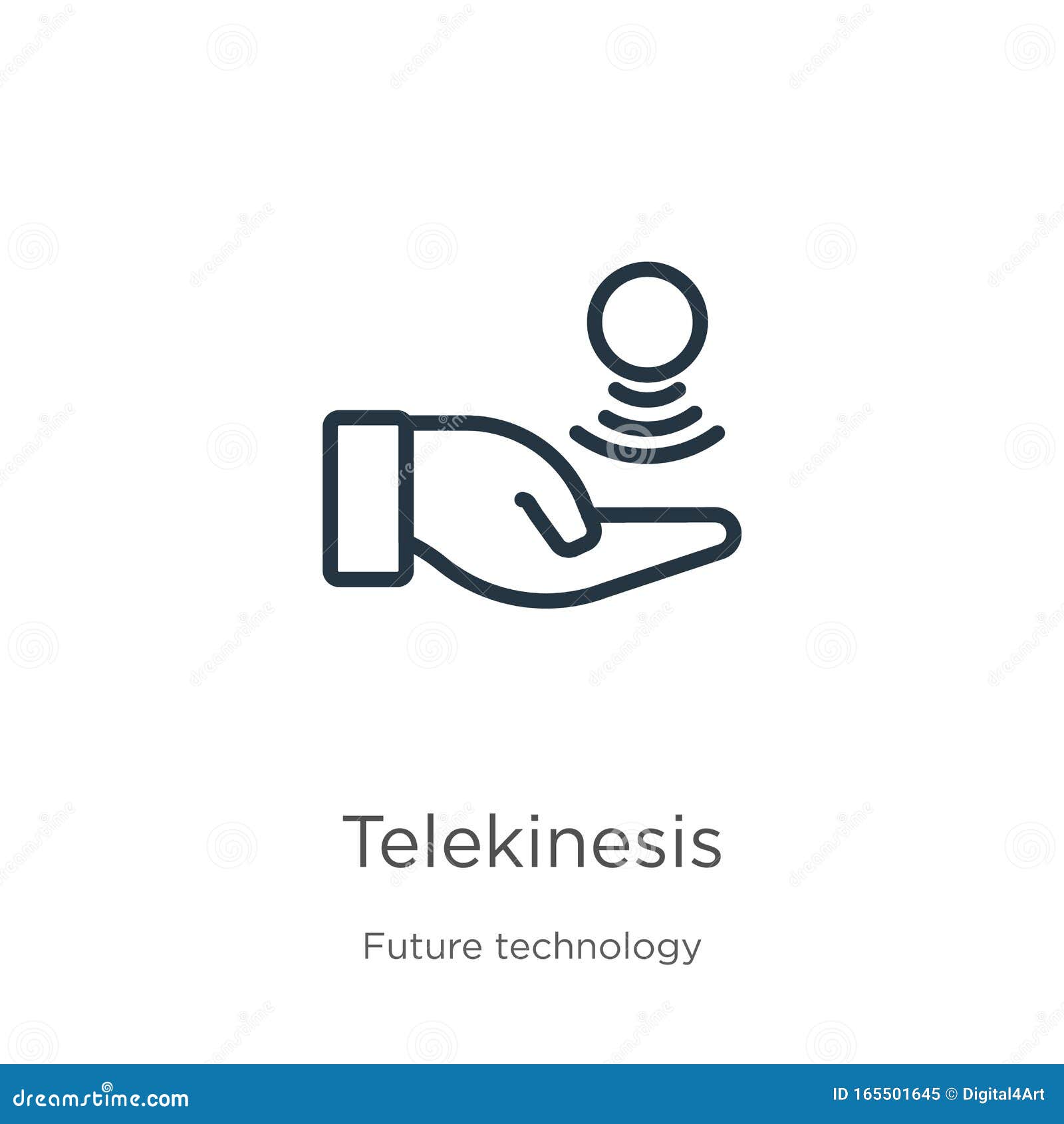 Telekinesis Icon. Thin Linear Telekinesis Outline Icon Isolated on ...