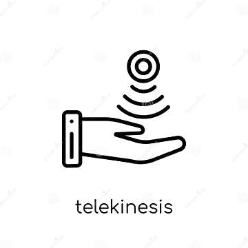 Telekinesis Icon. Trendy Modern Flat Linear Vector Telekinesis I Stock ...