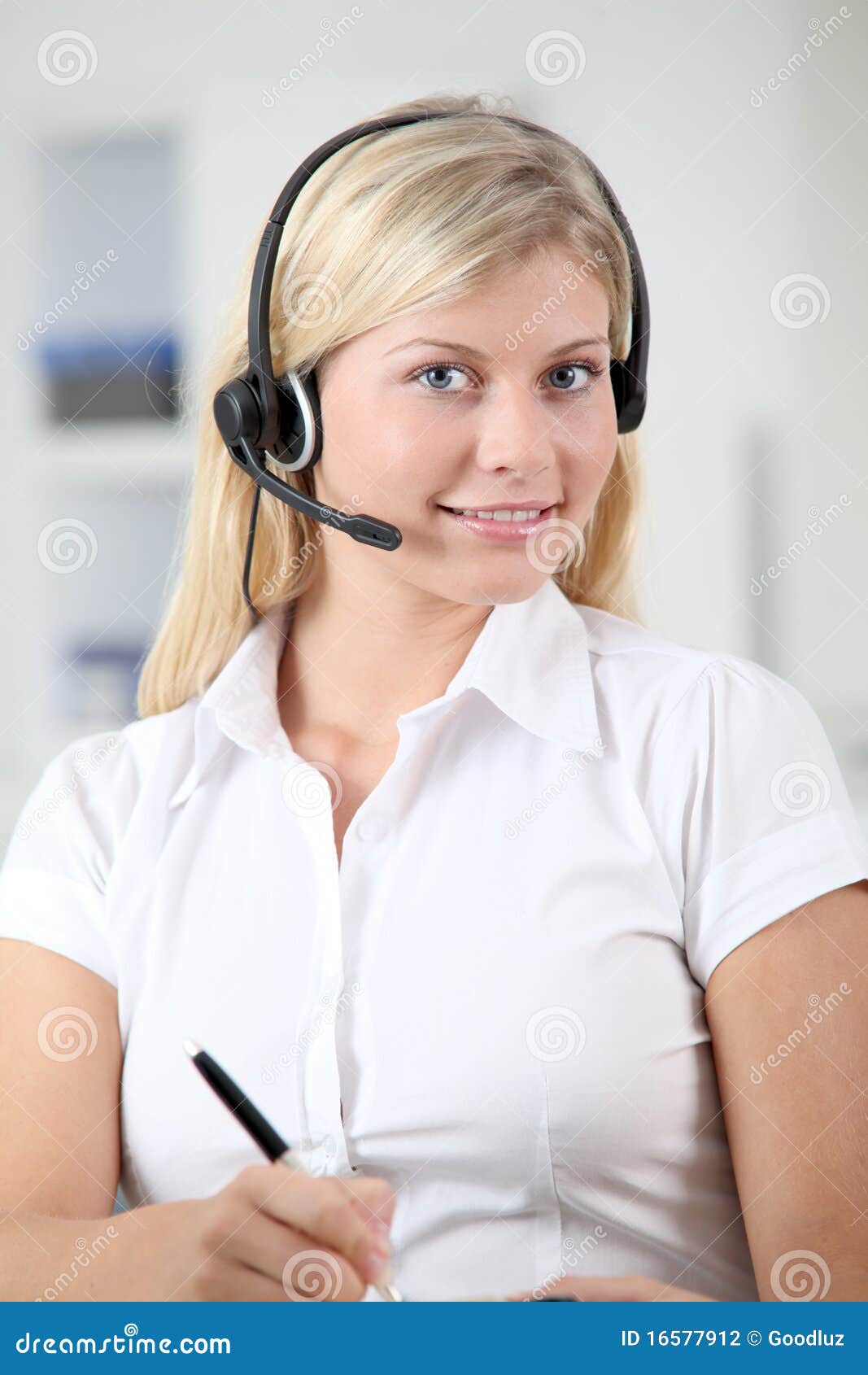 Telemarketer foto de stock. Imagem de vendedora, assento - 16577912