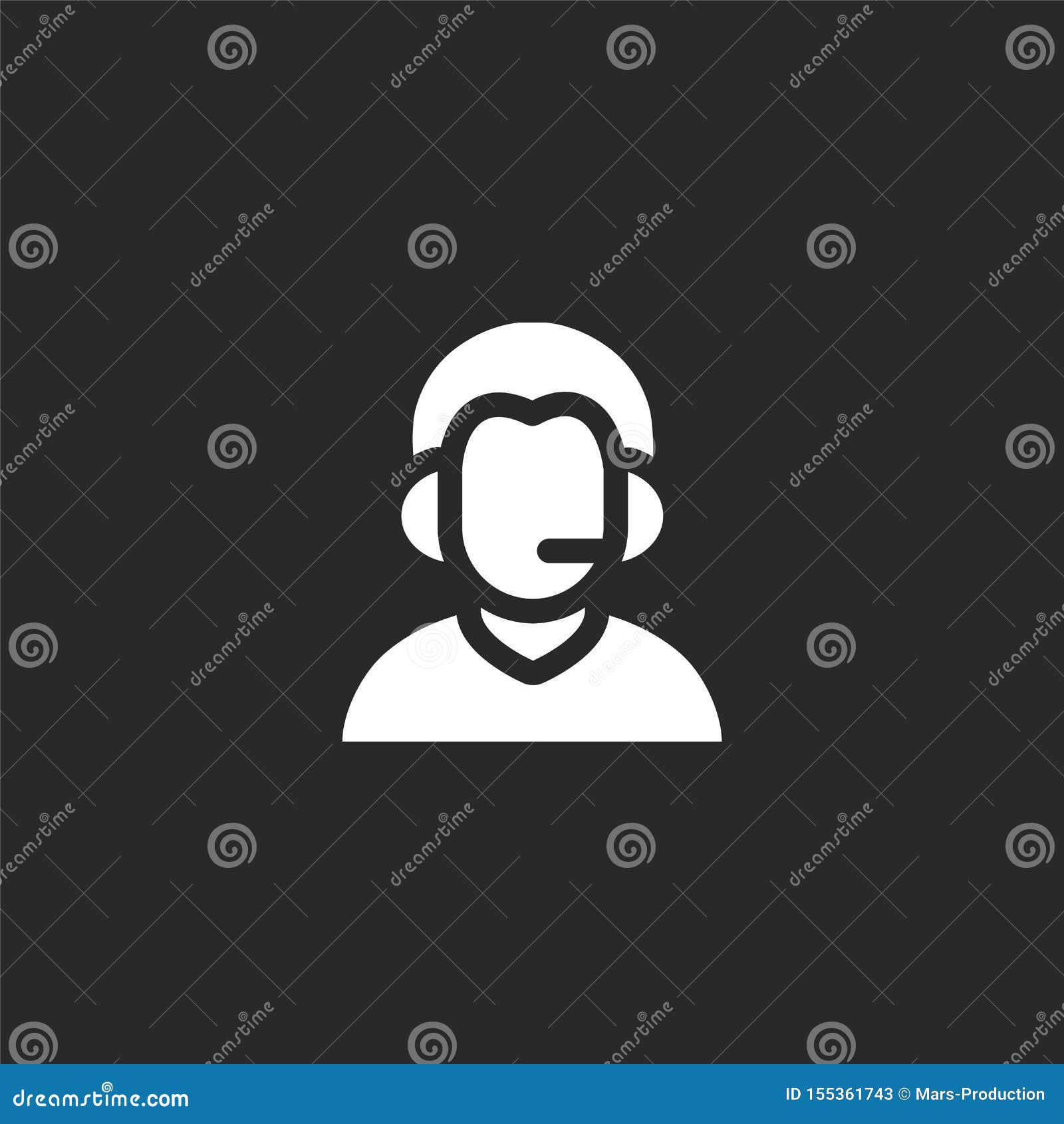 Telemarketer Icon Vector Isolated On White Background, Logo Concept Of ...