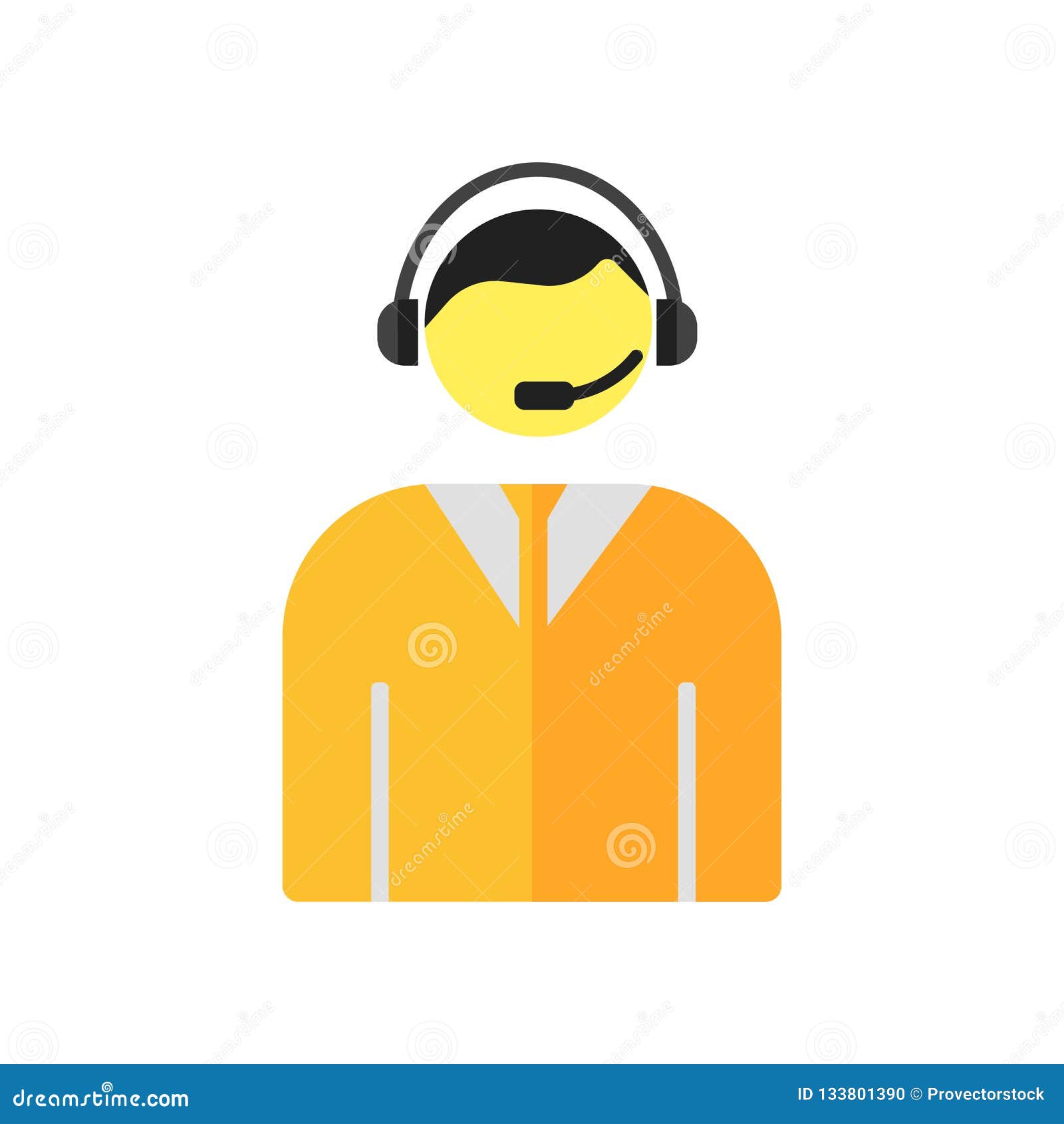 Telemarketer Icon Vector Sign and Symbol Isolated on White Background ...