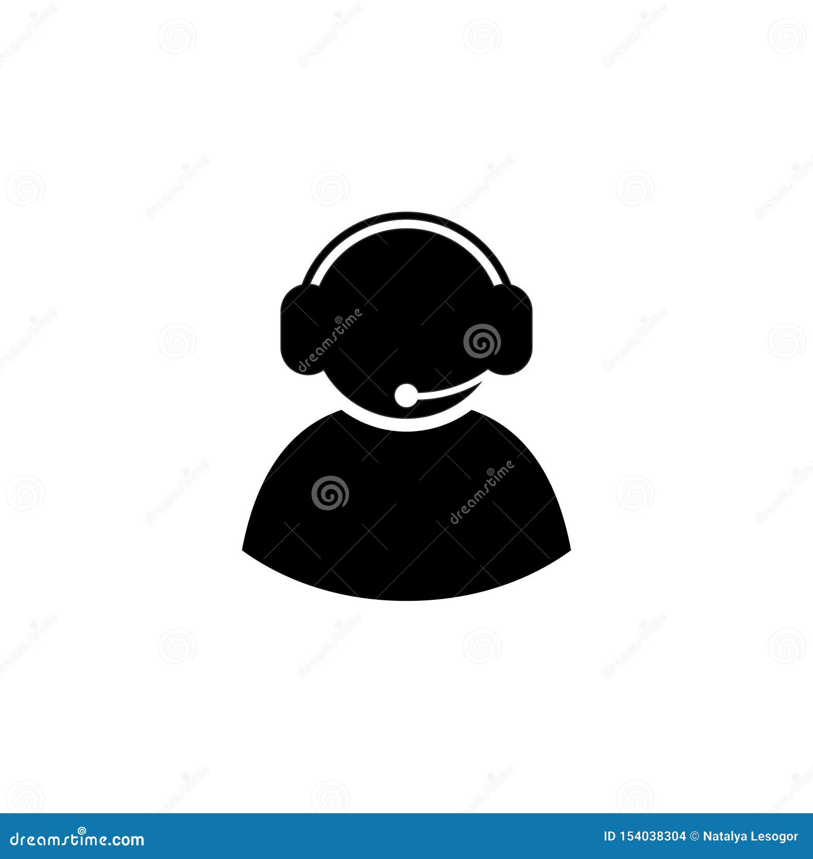 Telemarketers Icon. Call Center Vector Sign. Logo Element Illustration ...